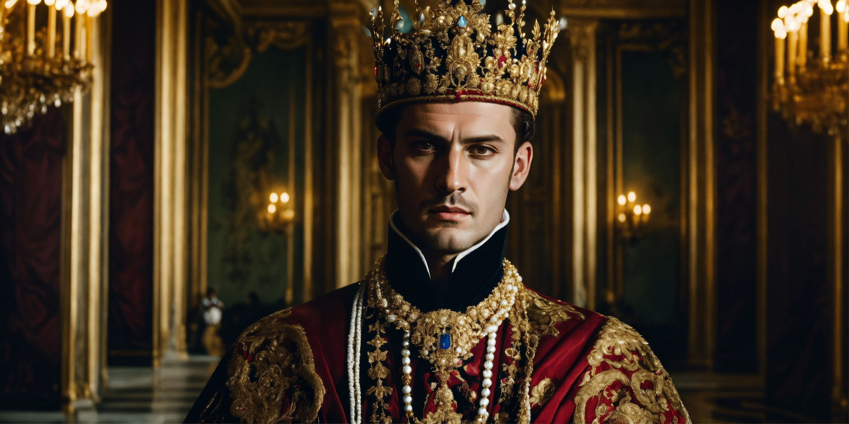 Lexica - Sinister portrait of a young and handsome evil French emperor ...