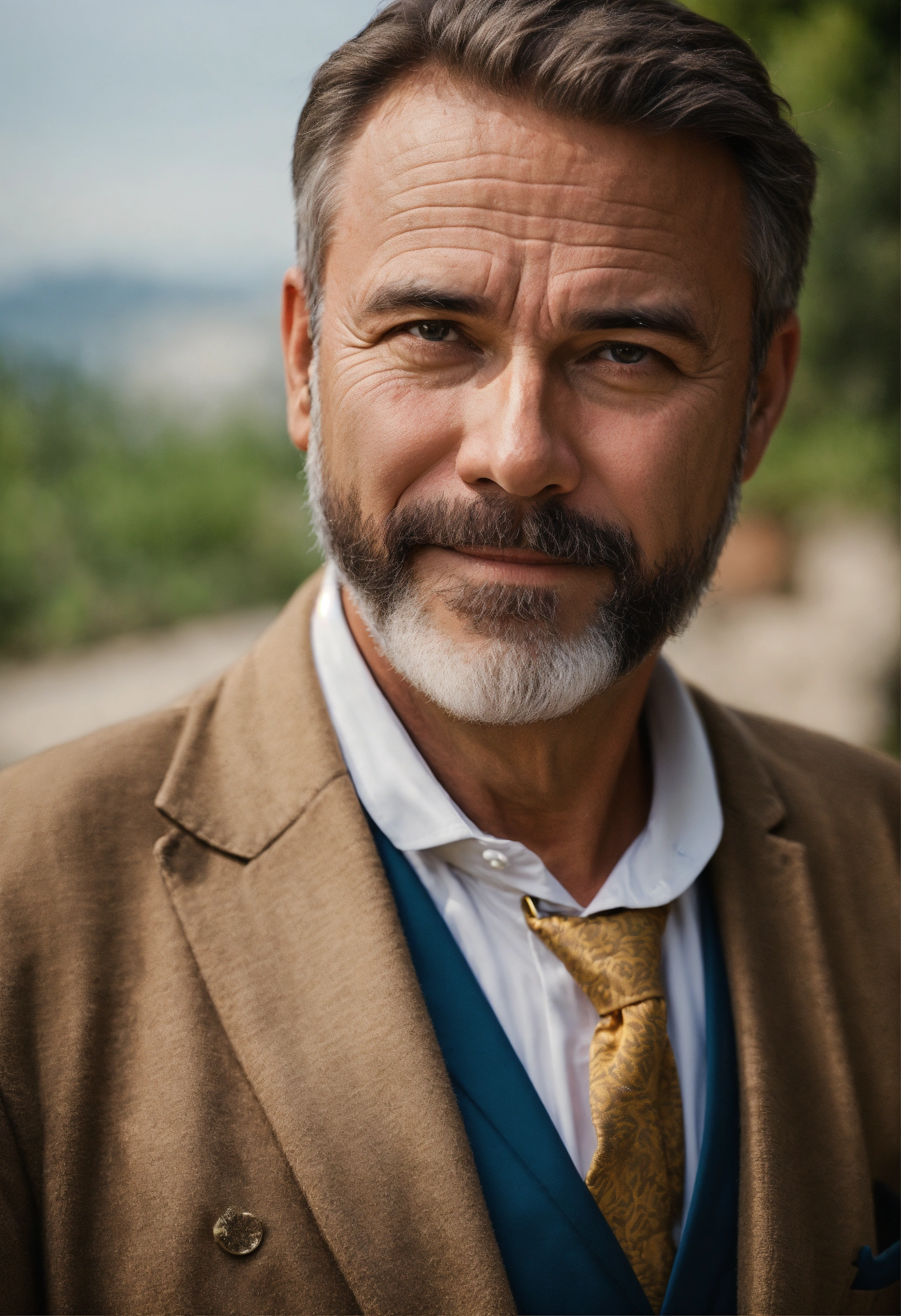 Lexica - Outdoor portrait of a 50-year-old rich man are good lucking ...