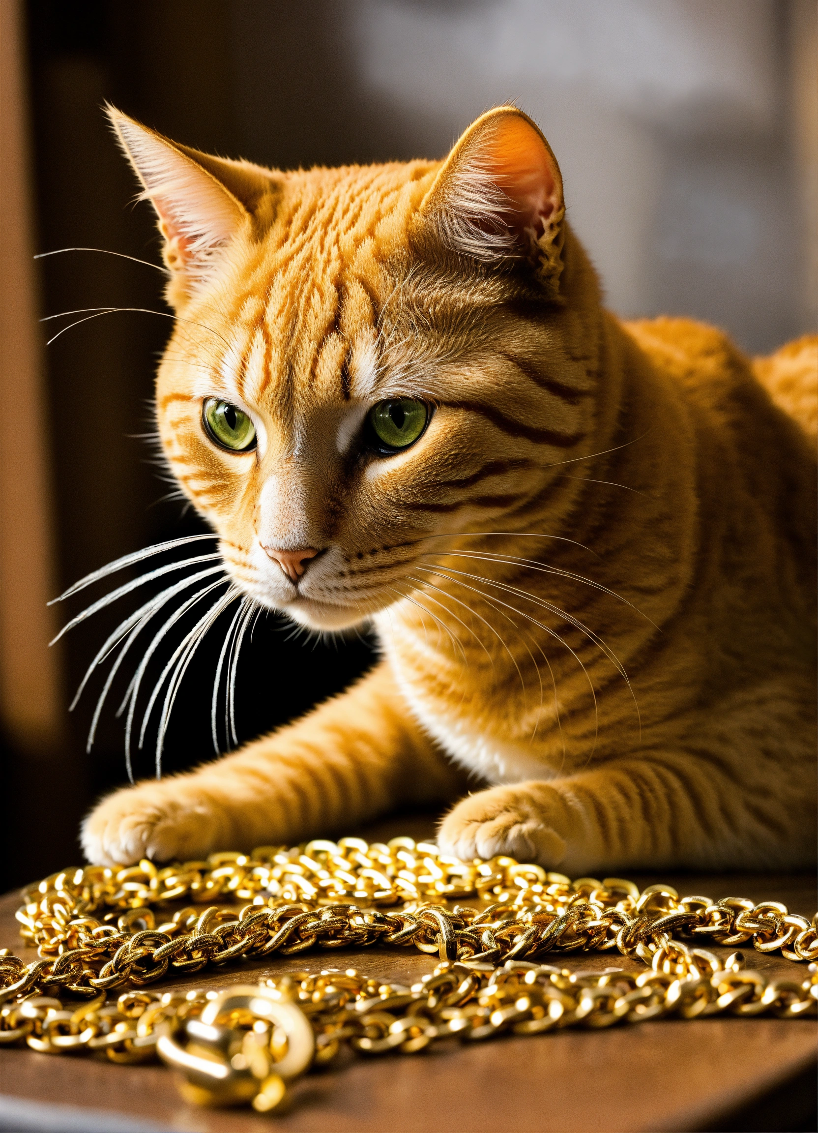 Lexica - The cat who makes a gold chain
