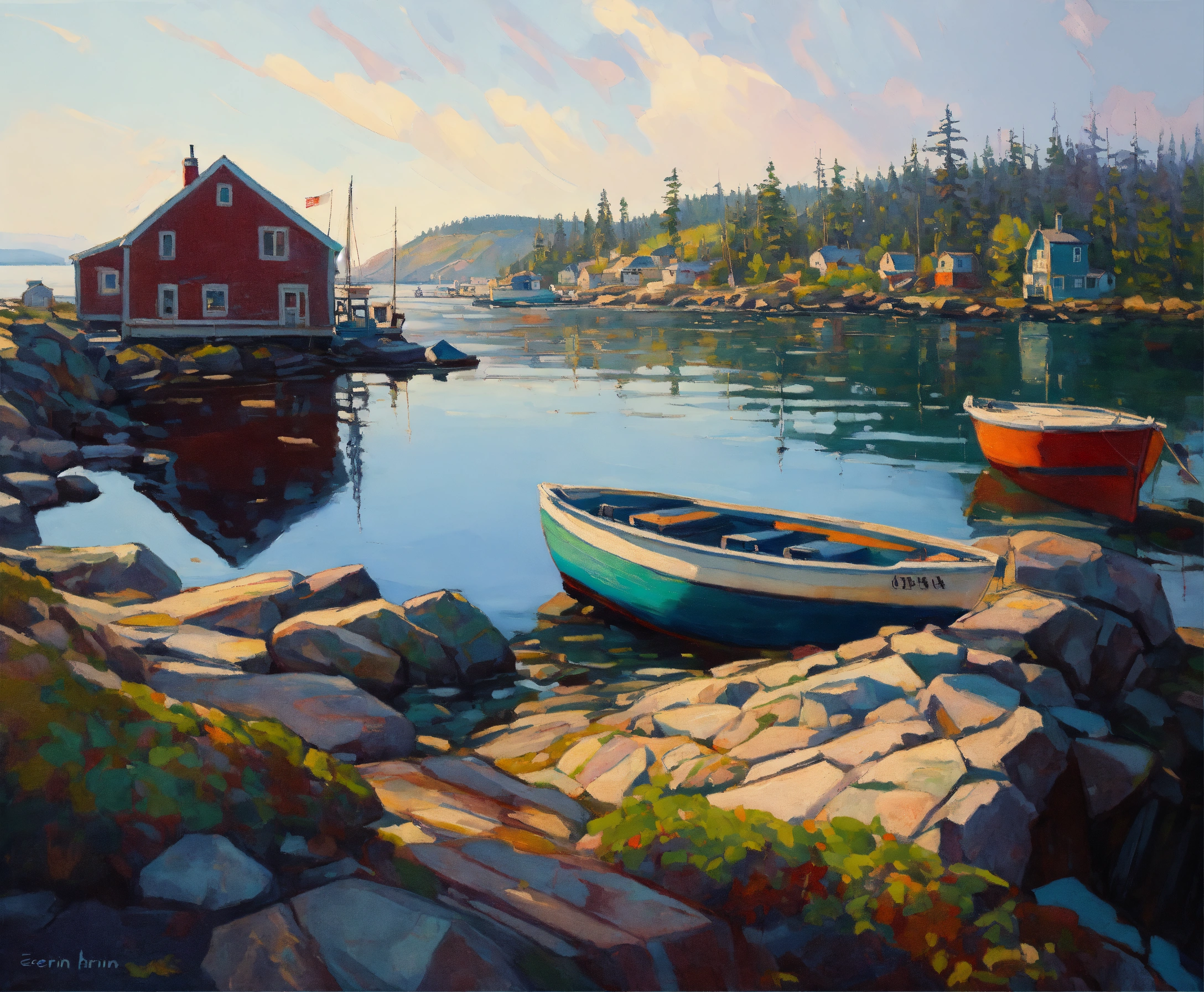 Lexica - Ocean, seashore, gaspé cliff, labrador landscape, rpg style ...