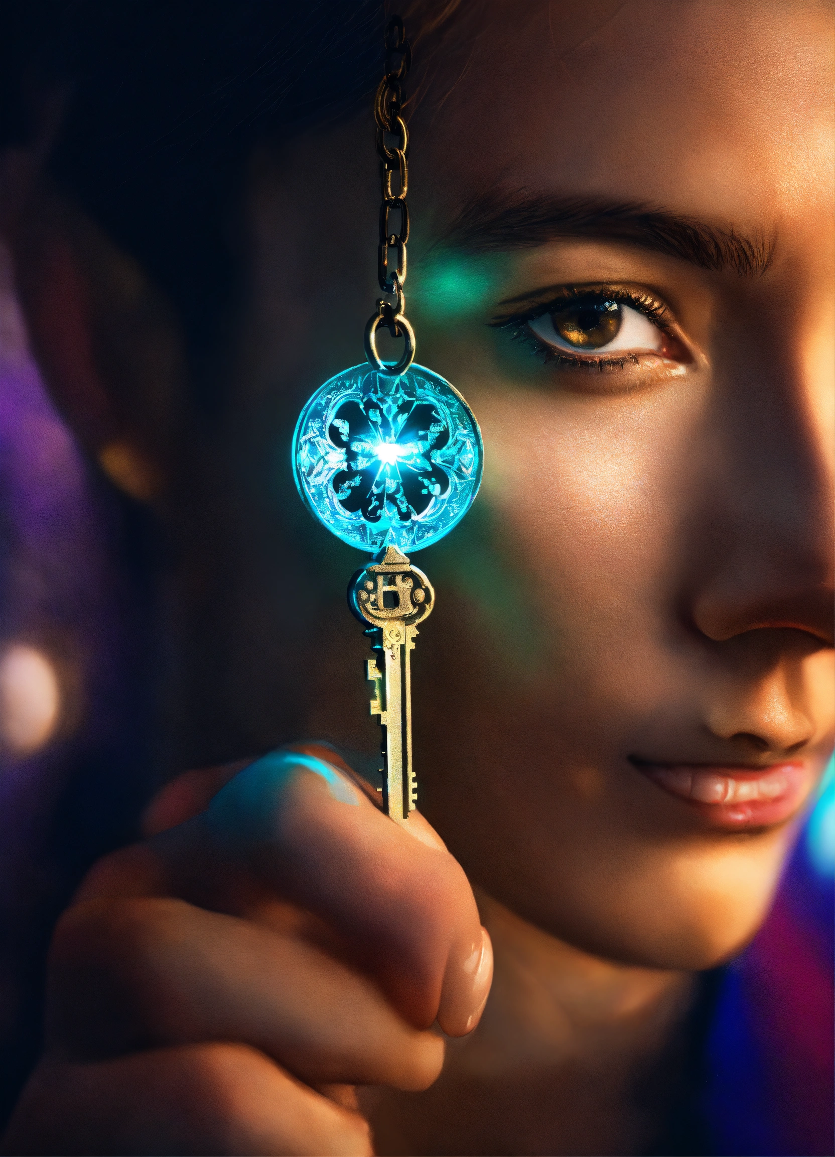 Lexica - "Bearer of Radiant Hope", close-up of an individual's face and ...