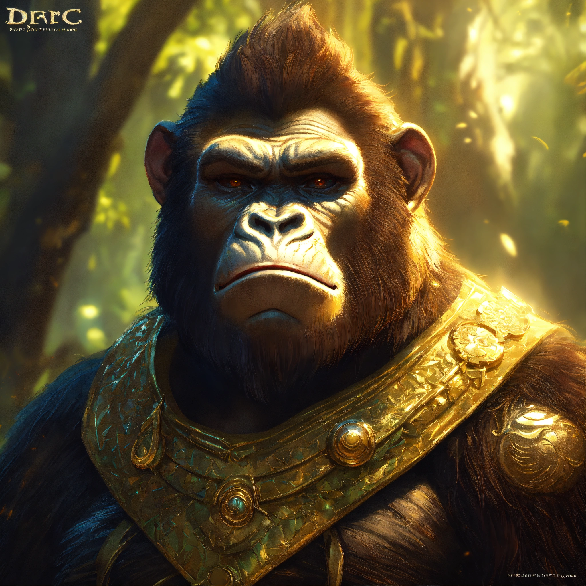 Lexica - Depic professional digital art of orc gorilla druid, radiant ...