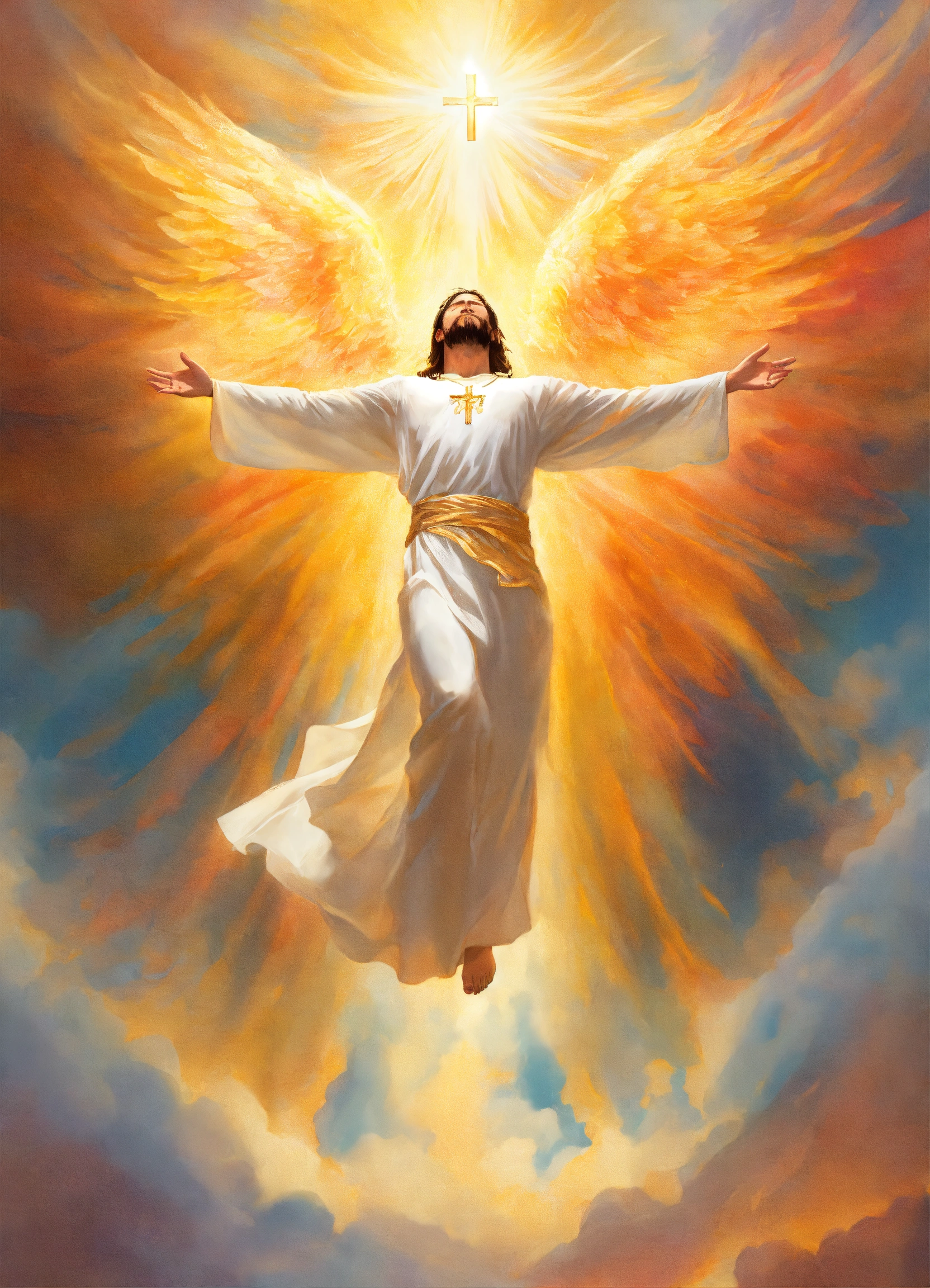 Lexica - Captivating design, spirit man ascend, The spirit being's arms ...