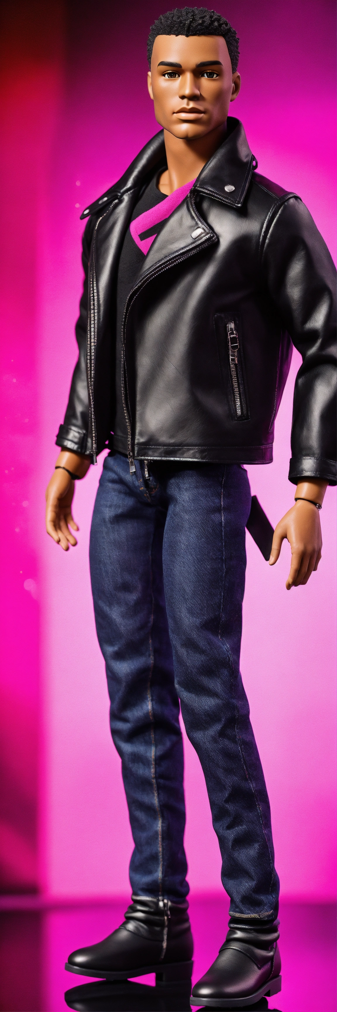 Lexica - Design the packaging for a Ken doll in a stylish, black ...