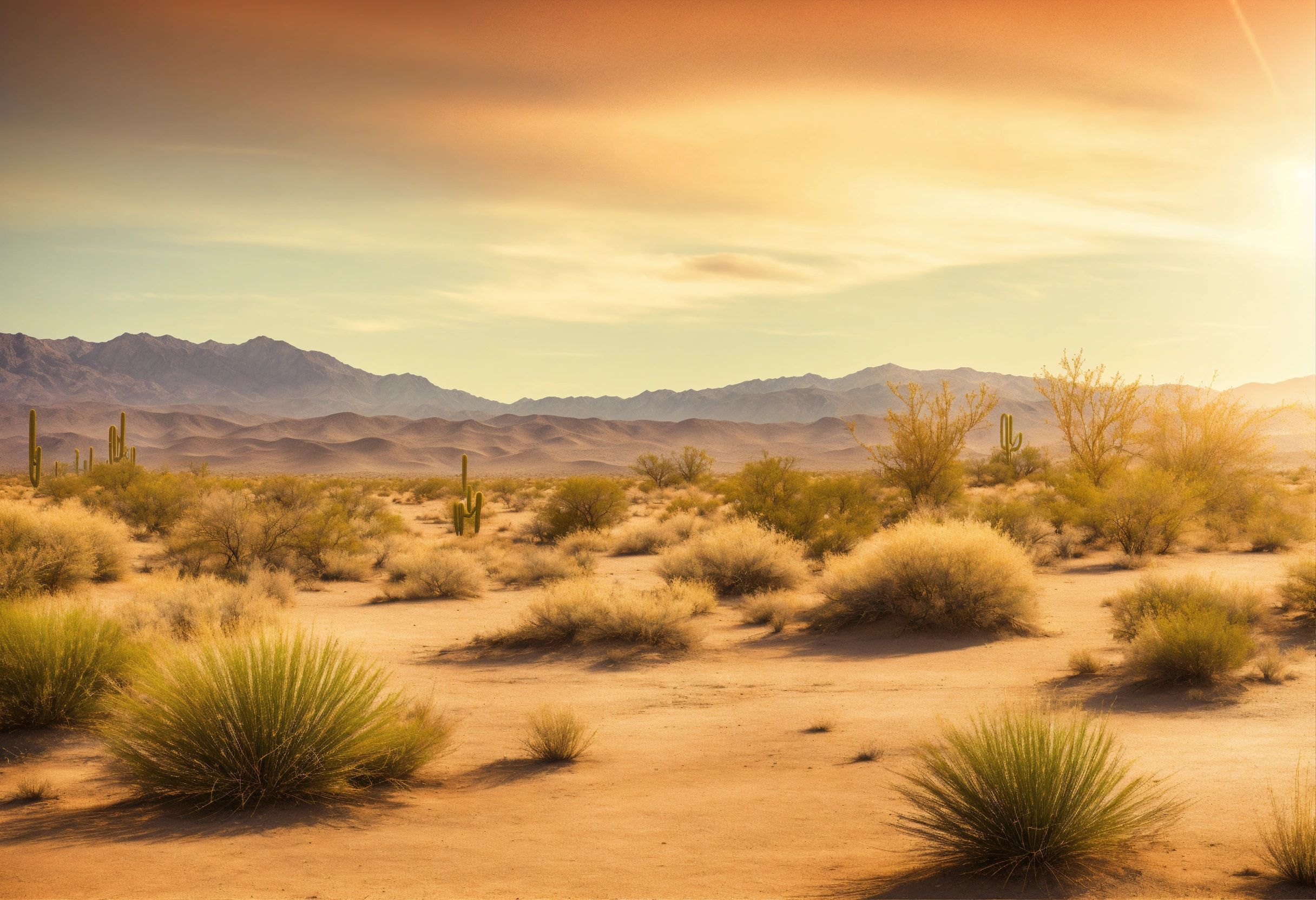 Lexica - A desert background with some grasses in the spring season