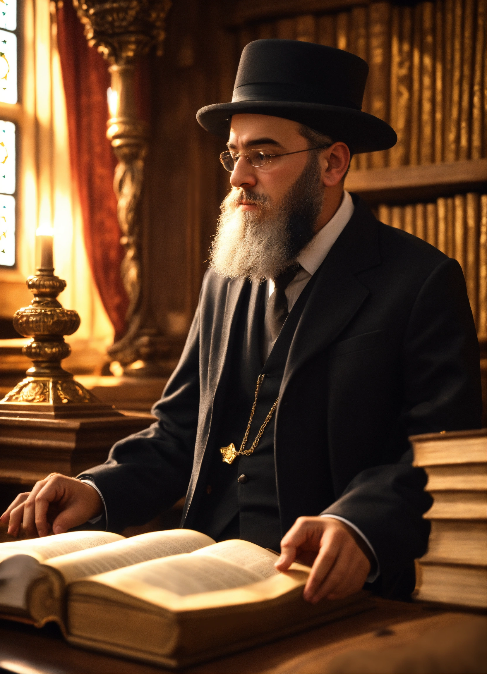 Lexica - A group of medieval Hasidic Jews from a medieval Jewish town ...