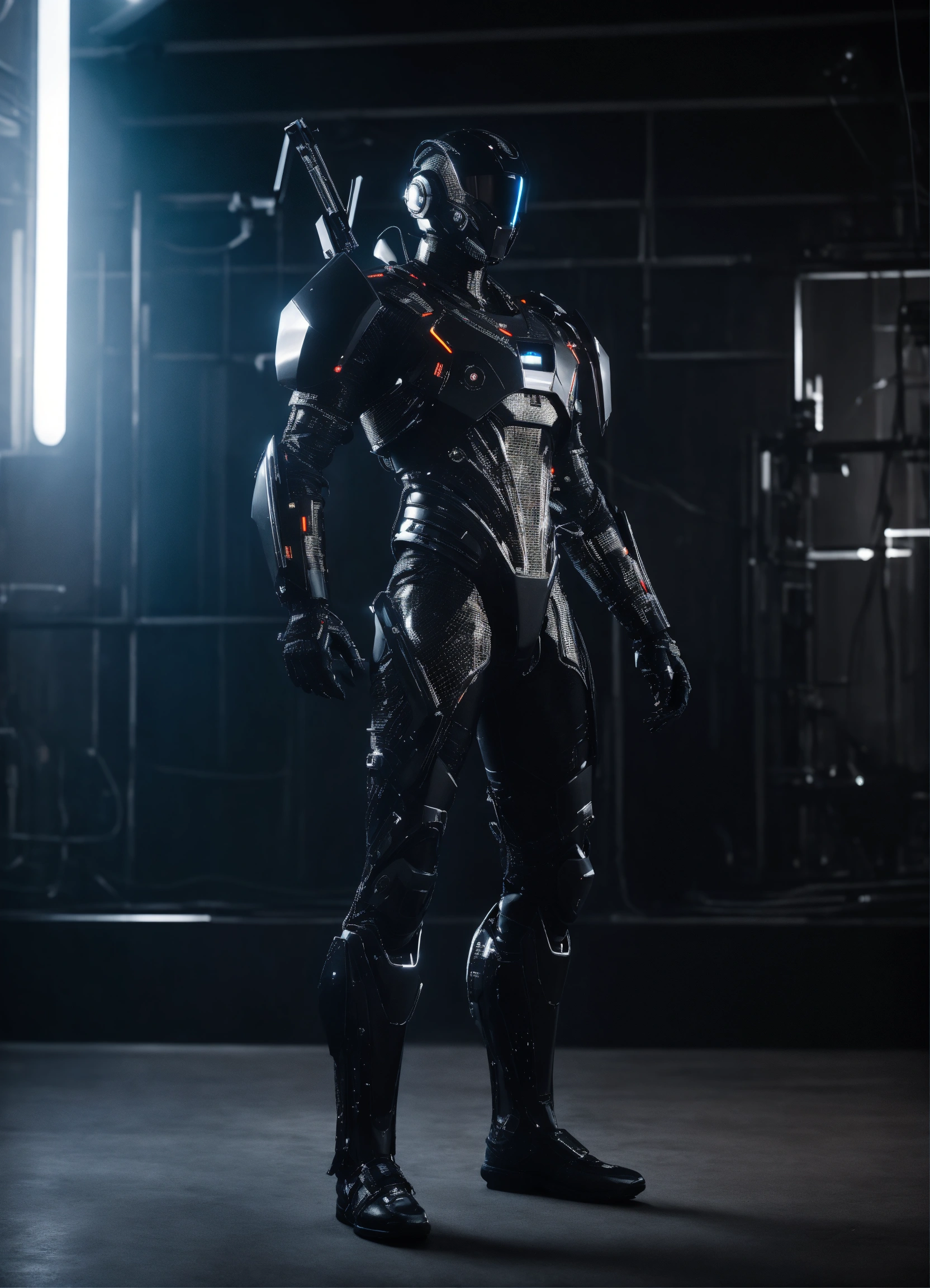 Lexica - An ultrarealistic photograph of a futuristic full body power ...