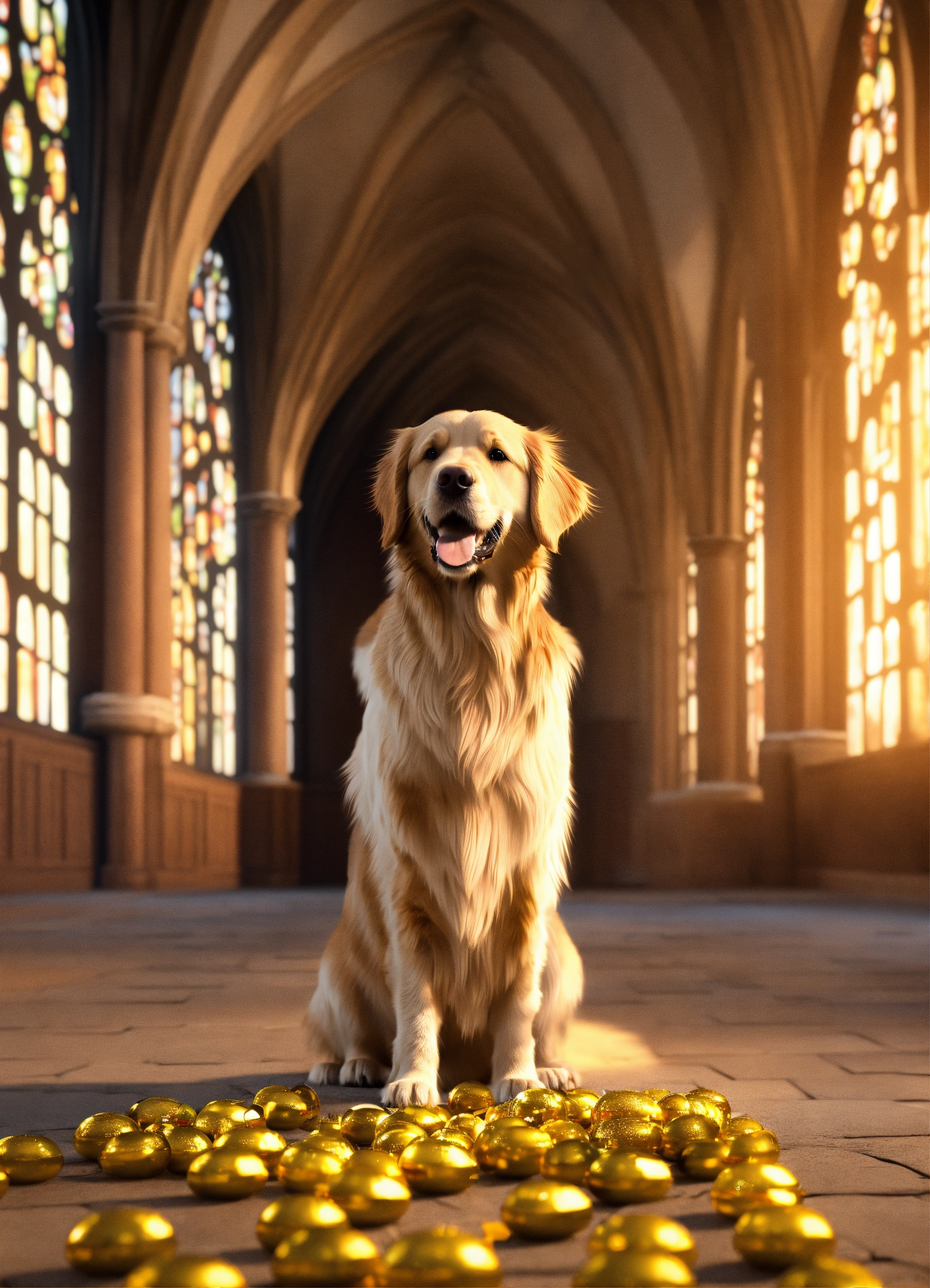 Lexica - Golden Retriever smell hoppy beer in the Cologne castle ...