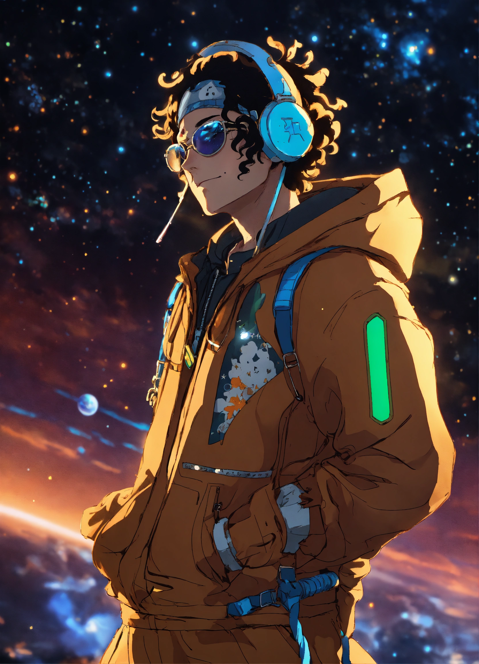 Lexica - Profile image of a cyberpunk anime character wearing a hoodie ...