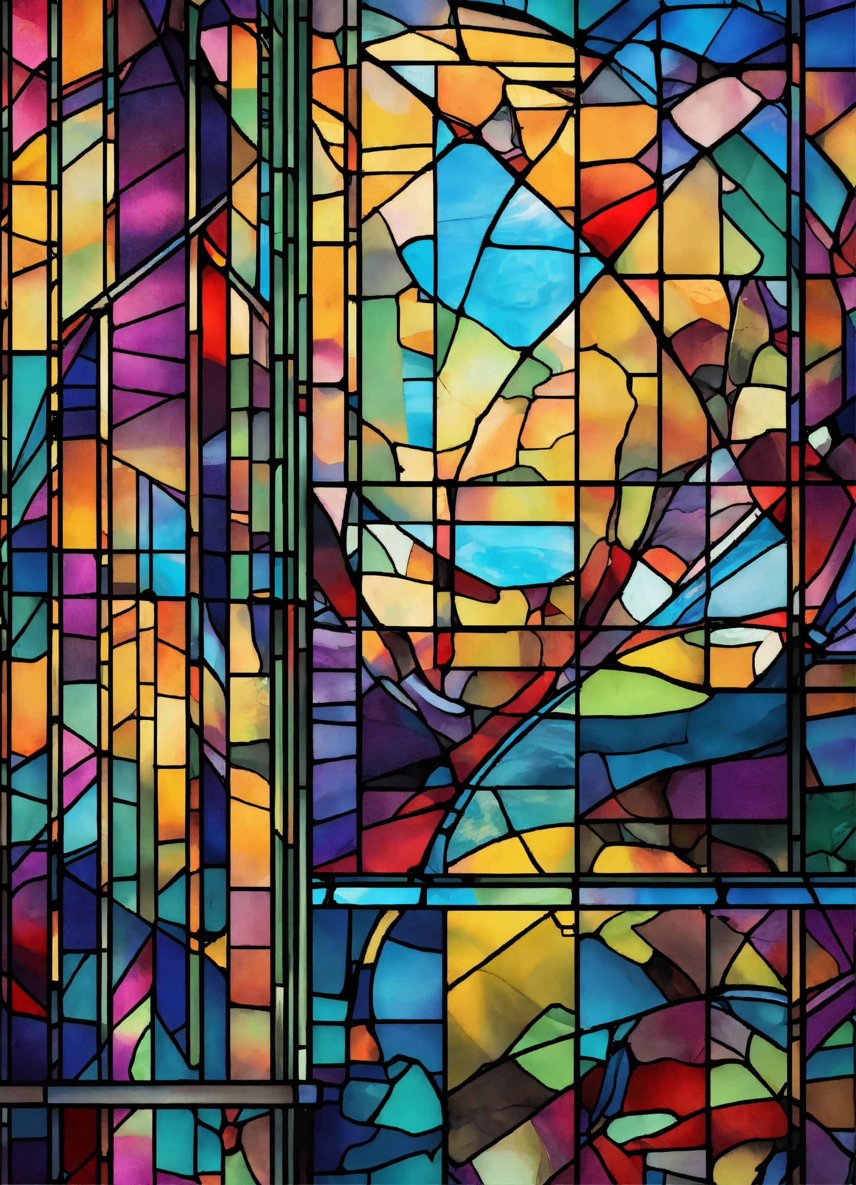 Lexica - Stained glass, abstract graffiti tag brush comic art. Comic ...