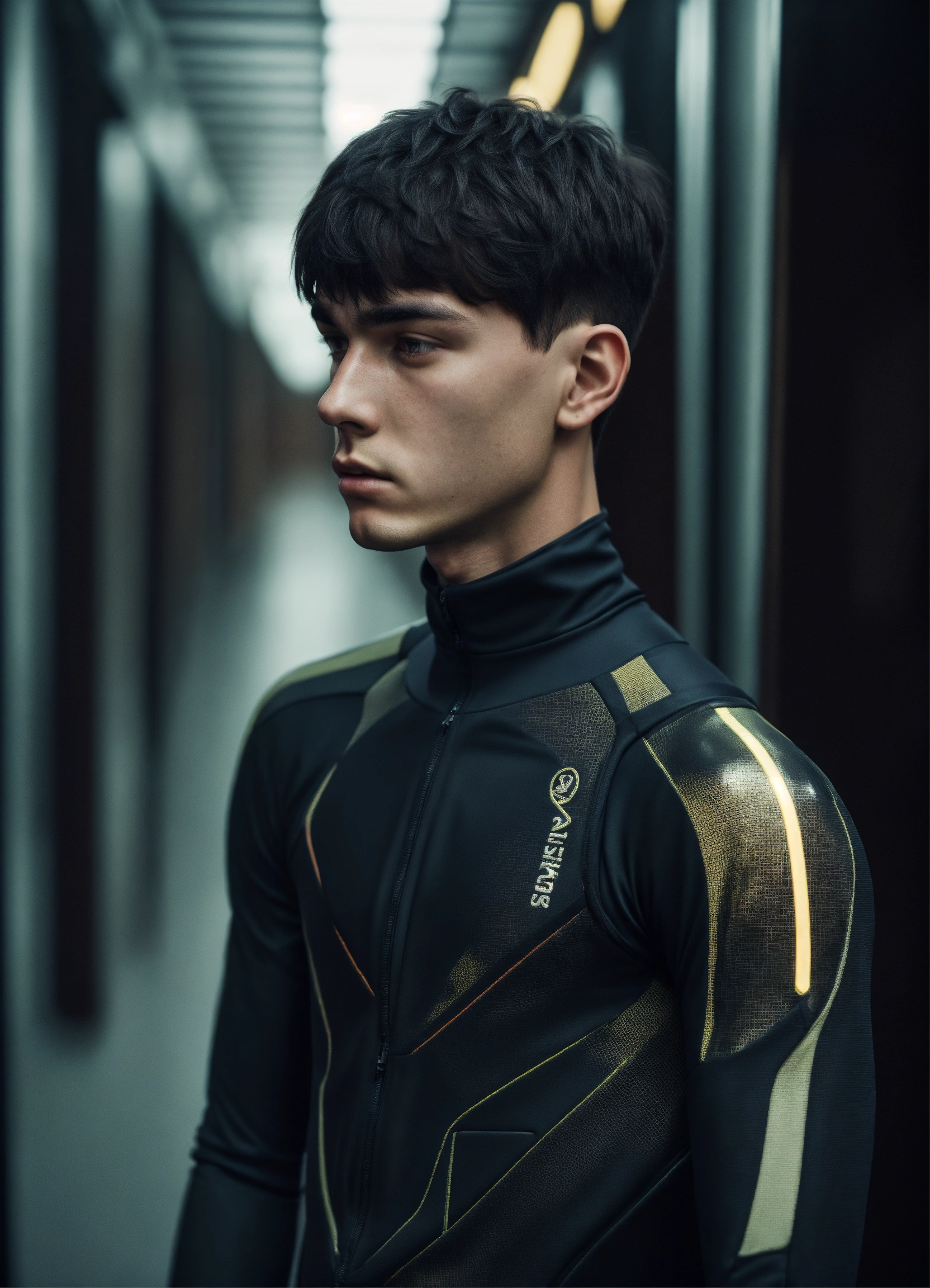 Lexica - A realistic photo of a 20 years old thin boy, dark short hair ...