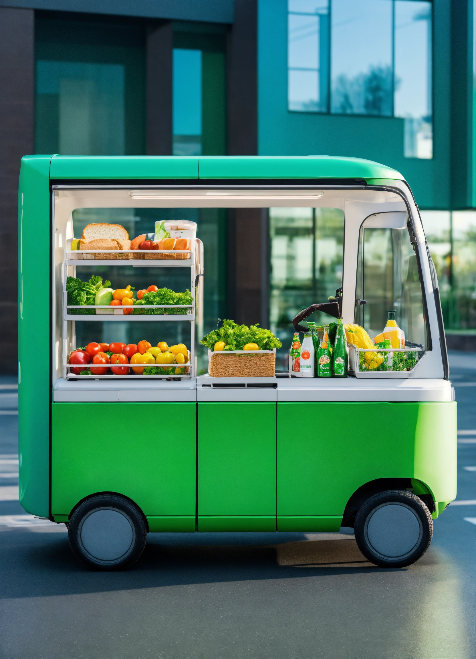 Lexica - Driverless Grocery Delivery Vehicle. Milk, Bread, Vegetables ...