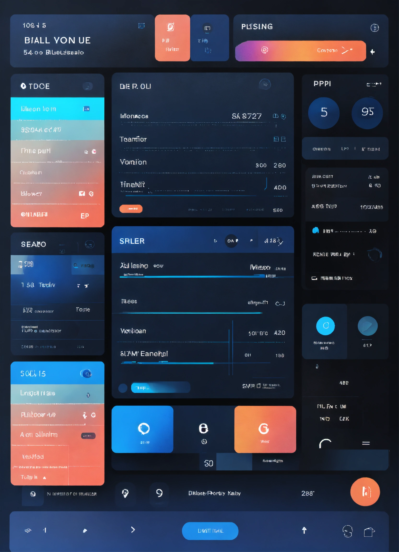 Lexica - Digital phone blue black ux/ui