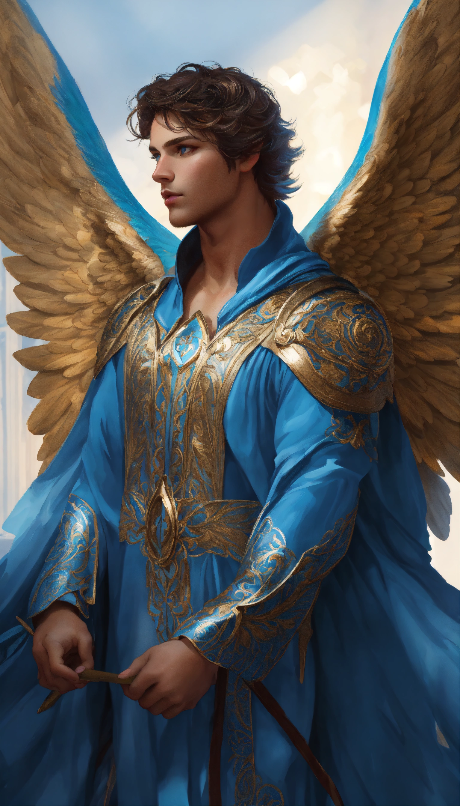 Lexica - Male angel, wings, intricate, headshot, highly detailed ...
