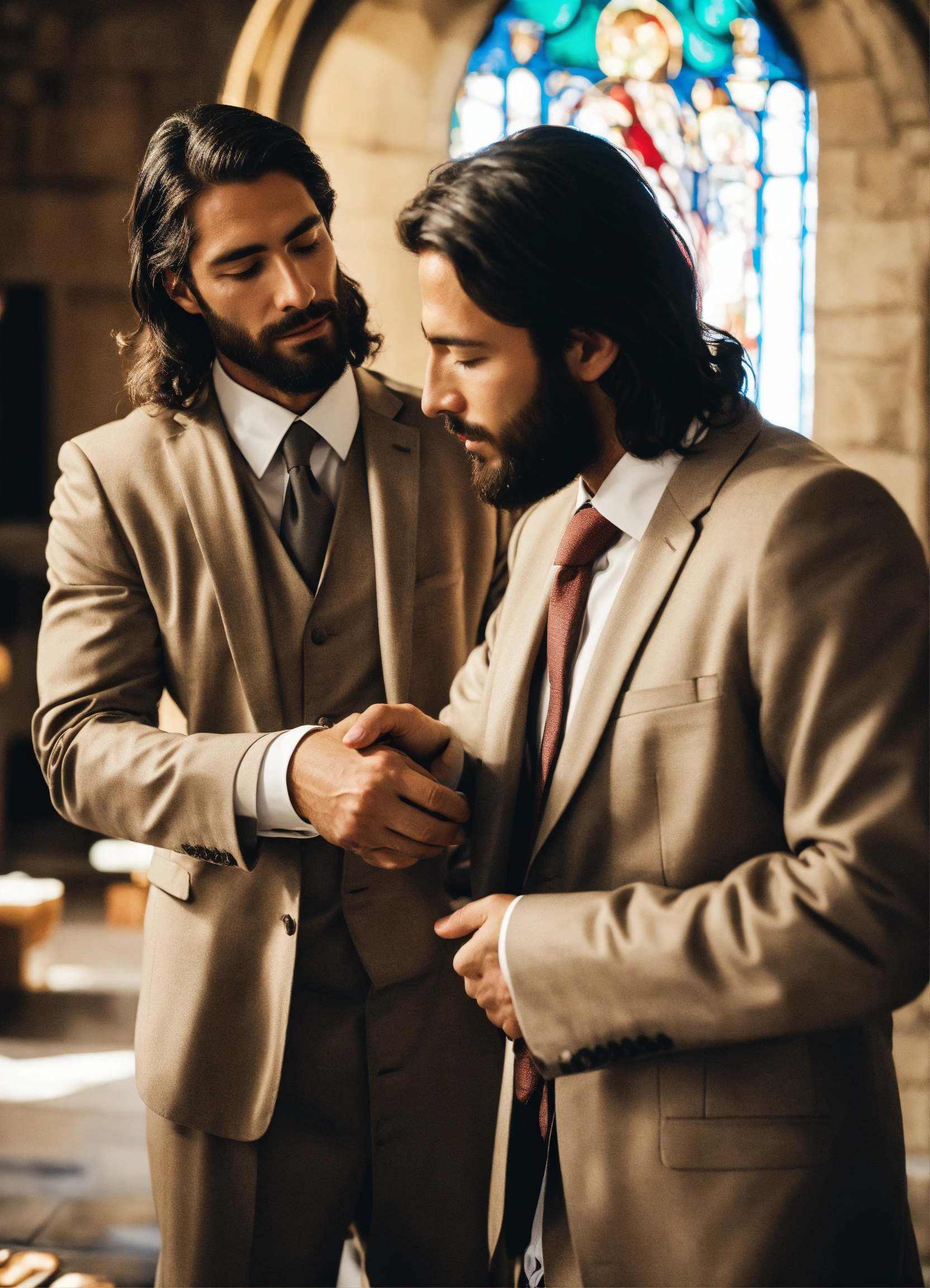 Lexica - Jesus blessing a man in business suit