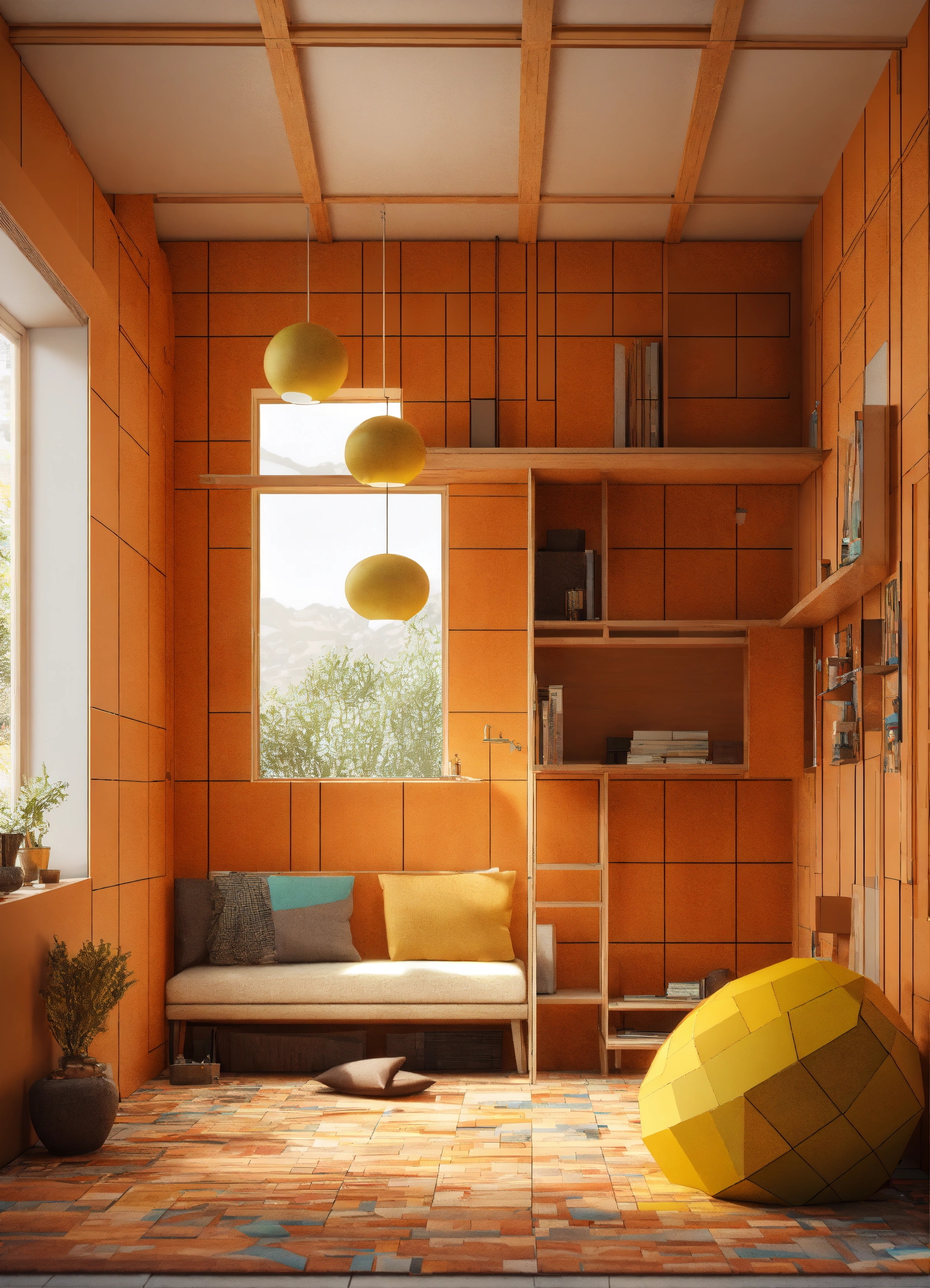 Lexica - A miniature room full of geometric shapes, photorealistic, 3D ...