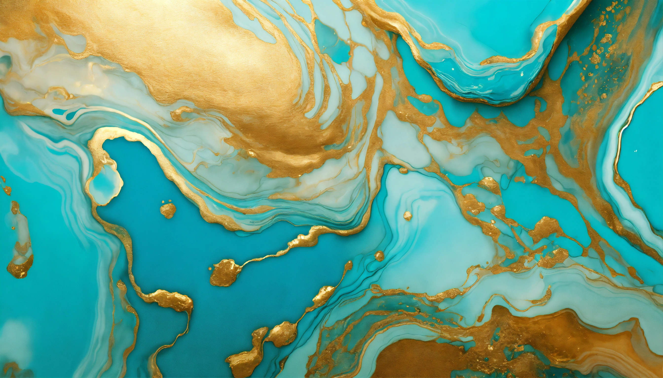 Lexica - Pastel blue liquid abstract background with gold flecks ...