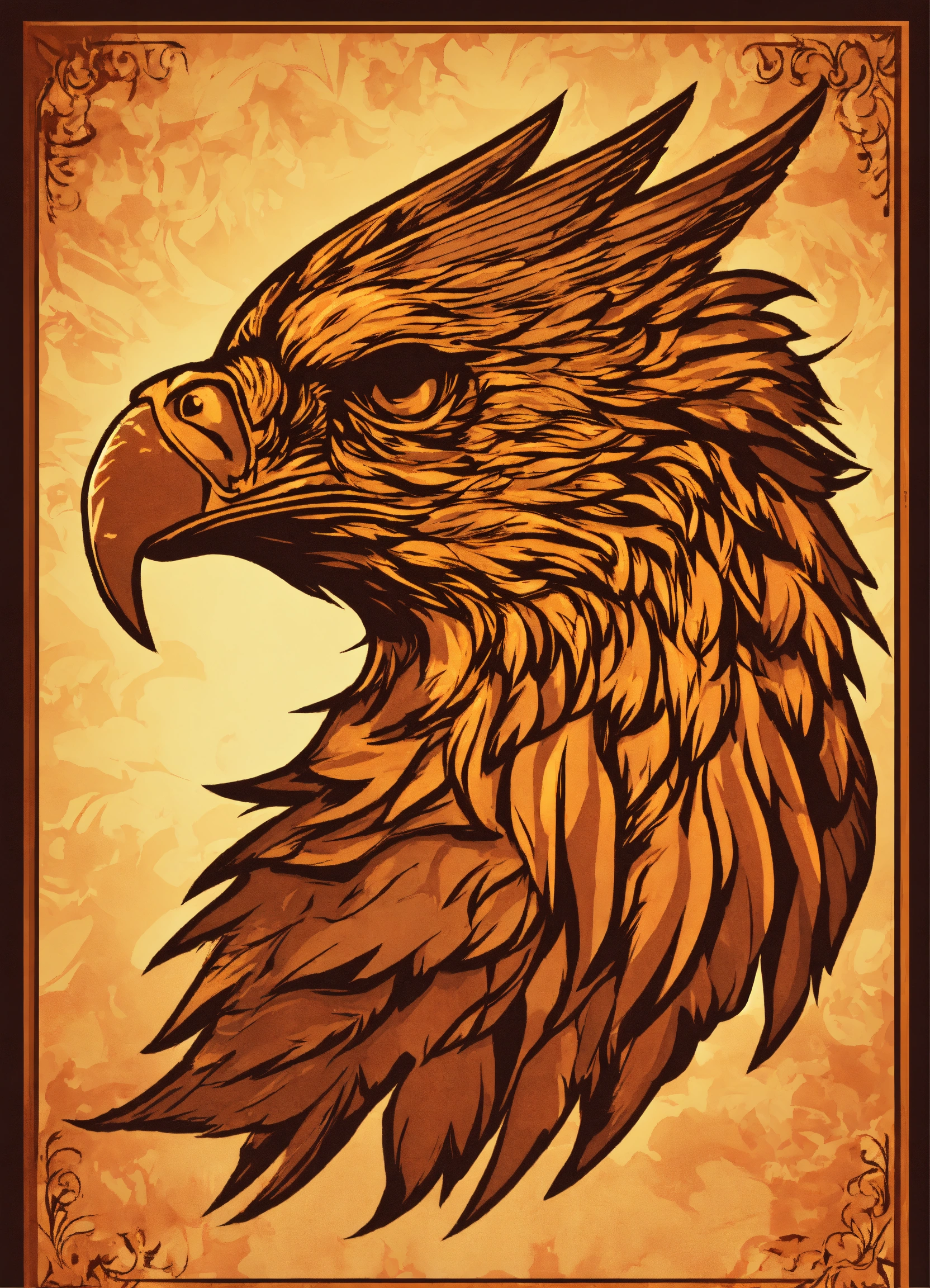 Lexica - Gryphon griffon head silhouette