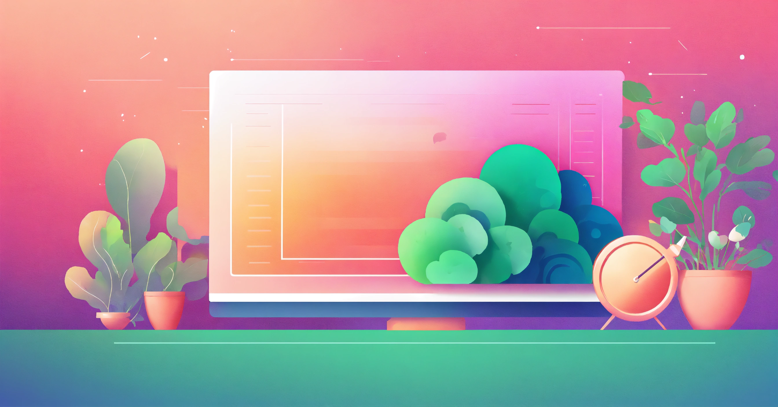 Lexica - Online survey. no text. simple flat gradient illustration. jade