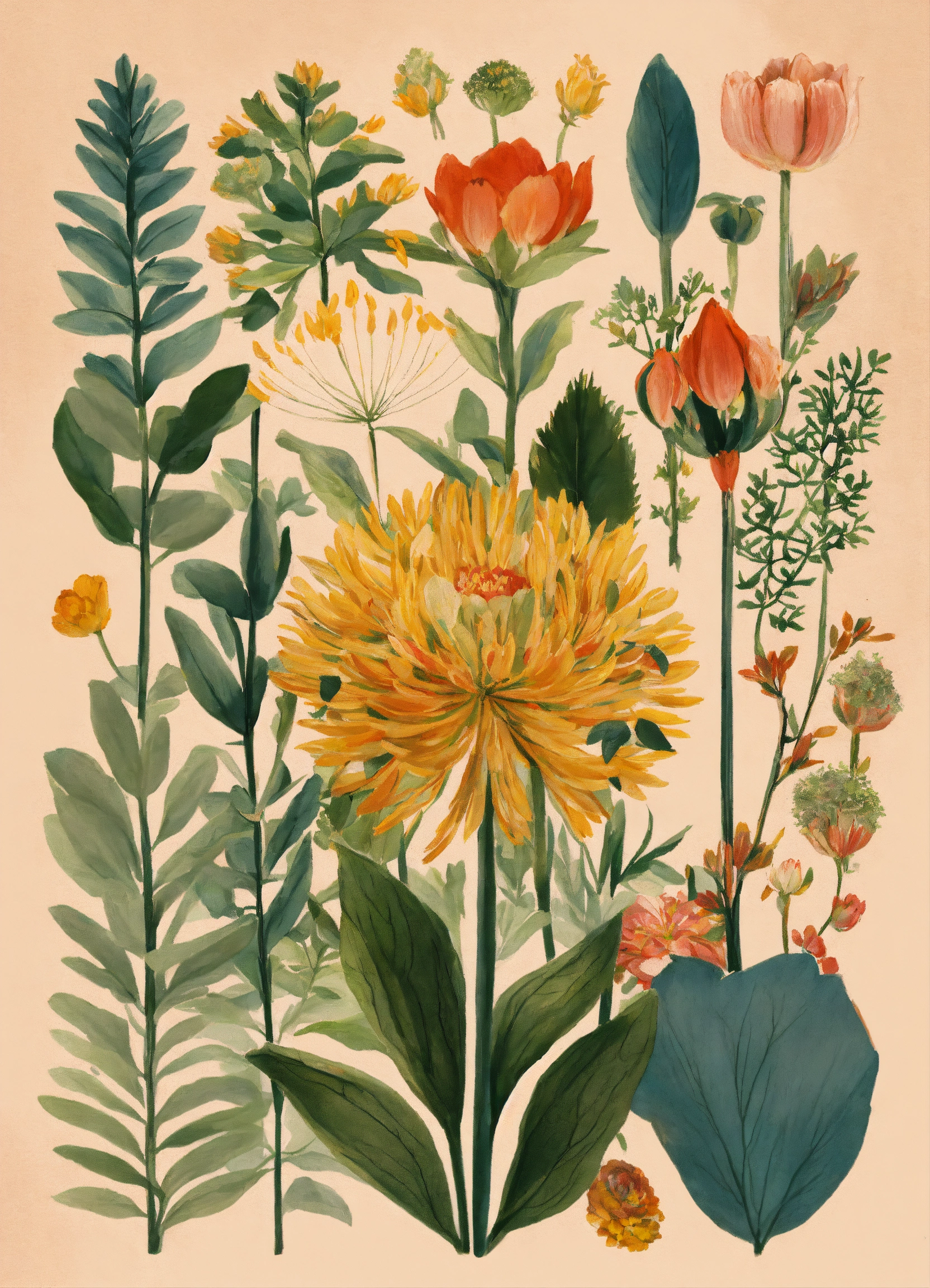 Lexica - Folk botanical graphic design