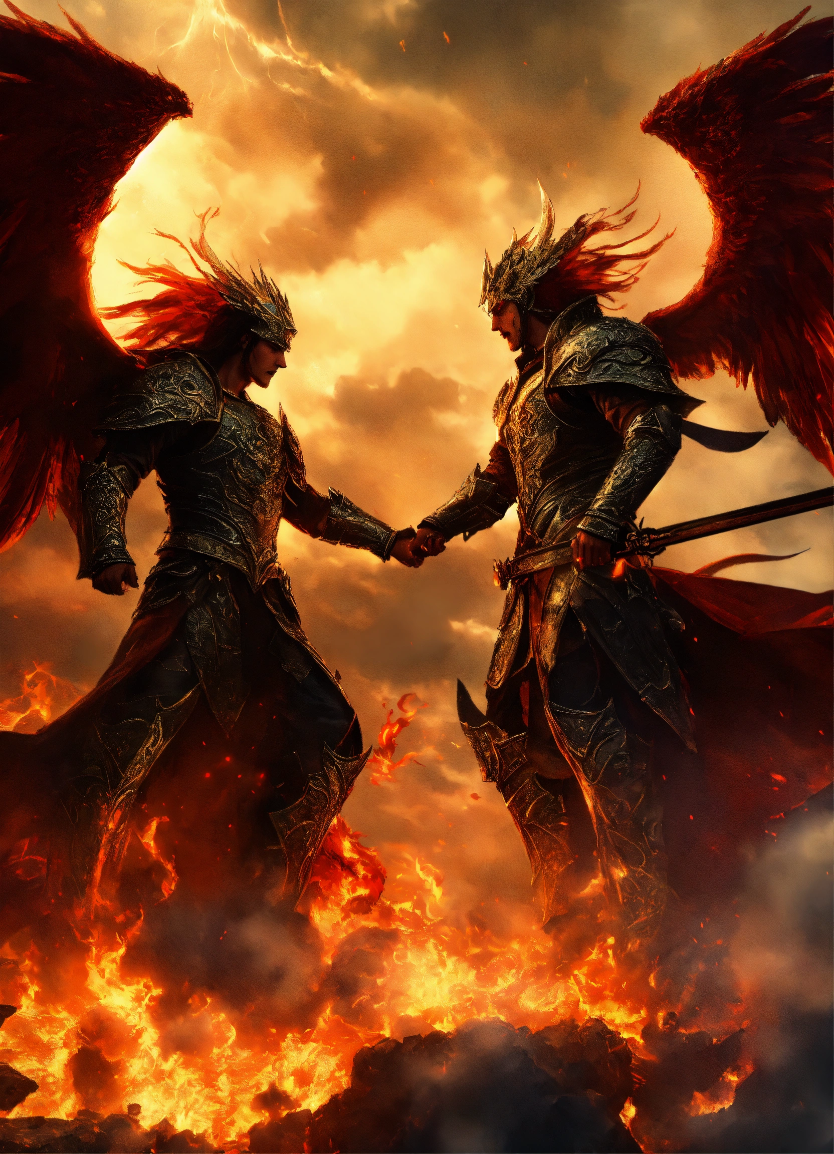 Lexica - Armies of angels and vampires fighting in the skytwo smoke ...