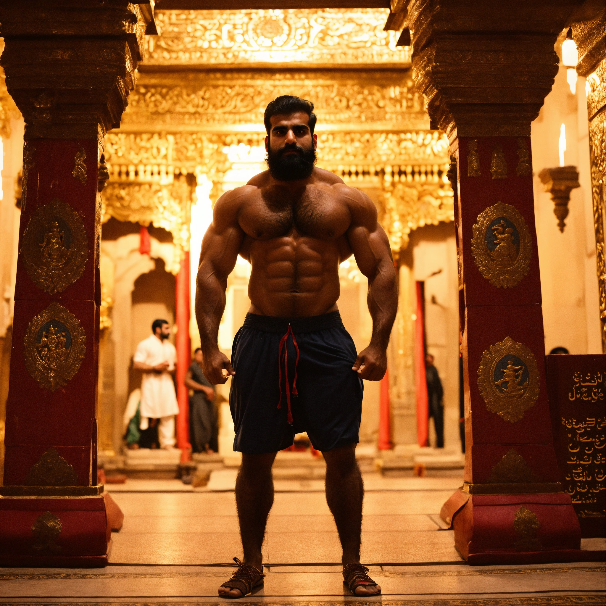 Lexica - 30-year-old hairy Pakistani man with big muscles, big ...