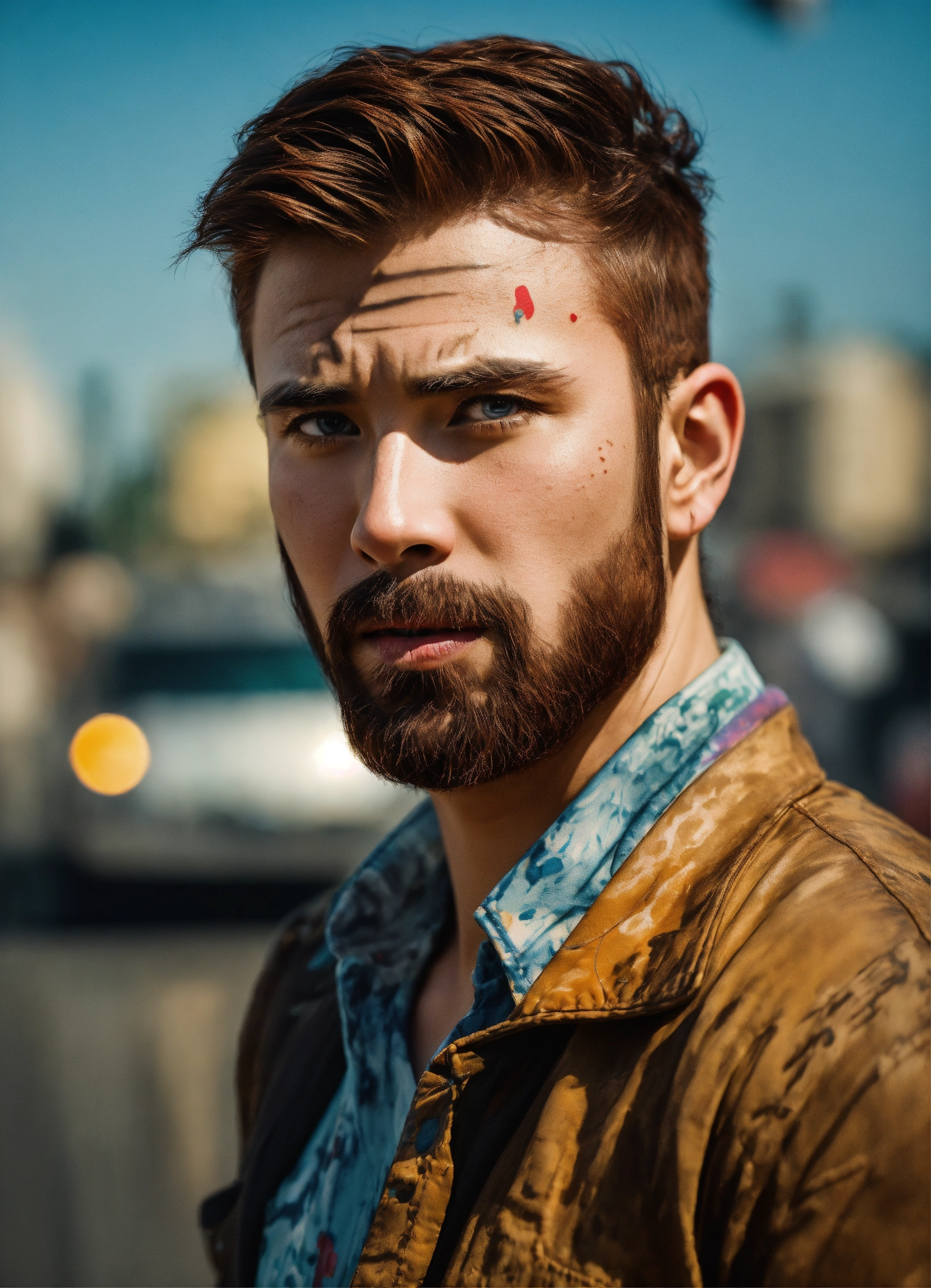 Lexica - A painting style oil color of "JChris Evans" in behance hd ...