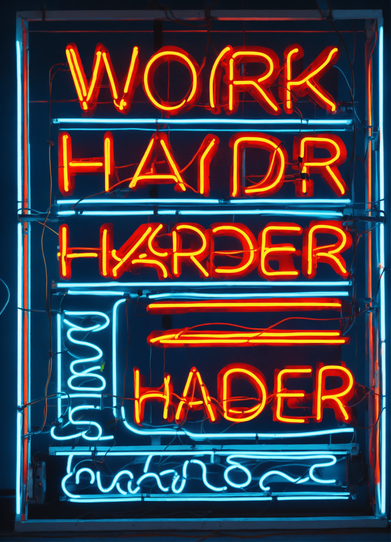 Lexica - Light blue fluorescent neon sign with the hand writen text ...