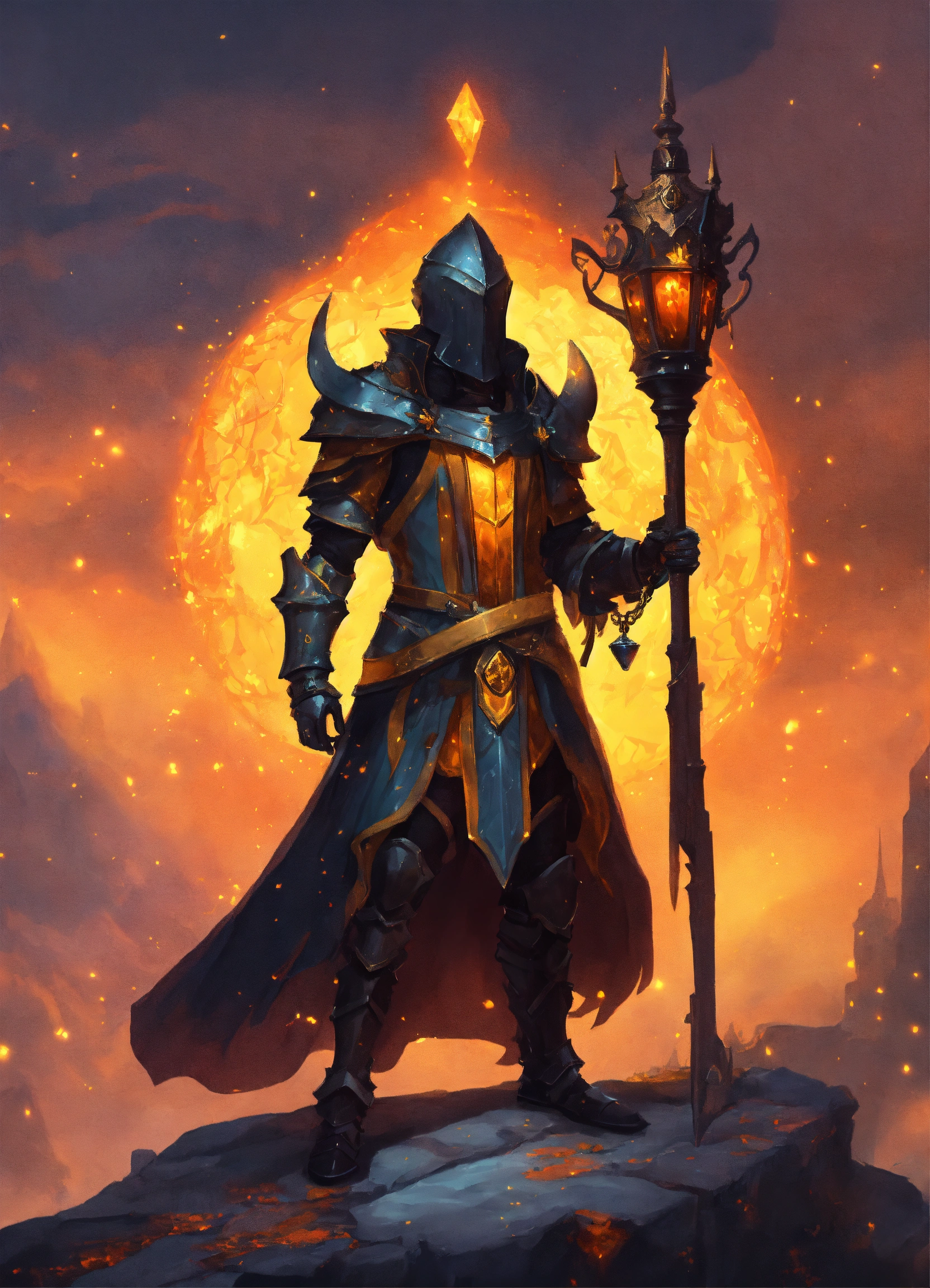 Lexica - Desolate miraculous obsidian and amber wizard in a fairy tale ...