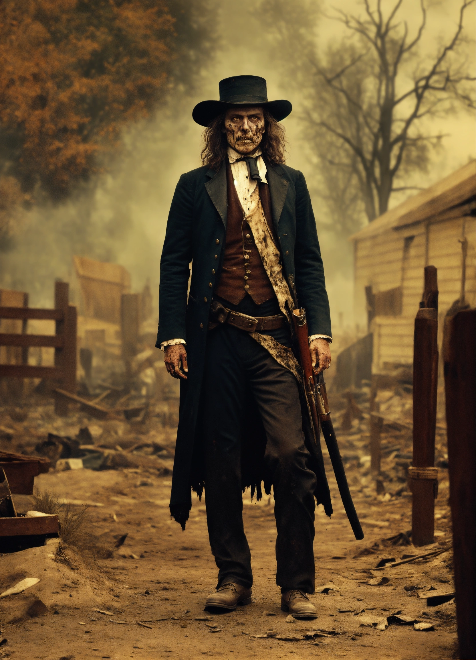 Lexica - Wild bill hickok as a horribly decayed and hideous walking ...