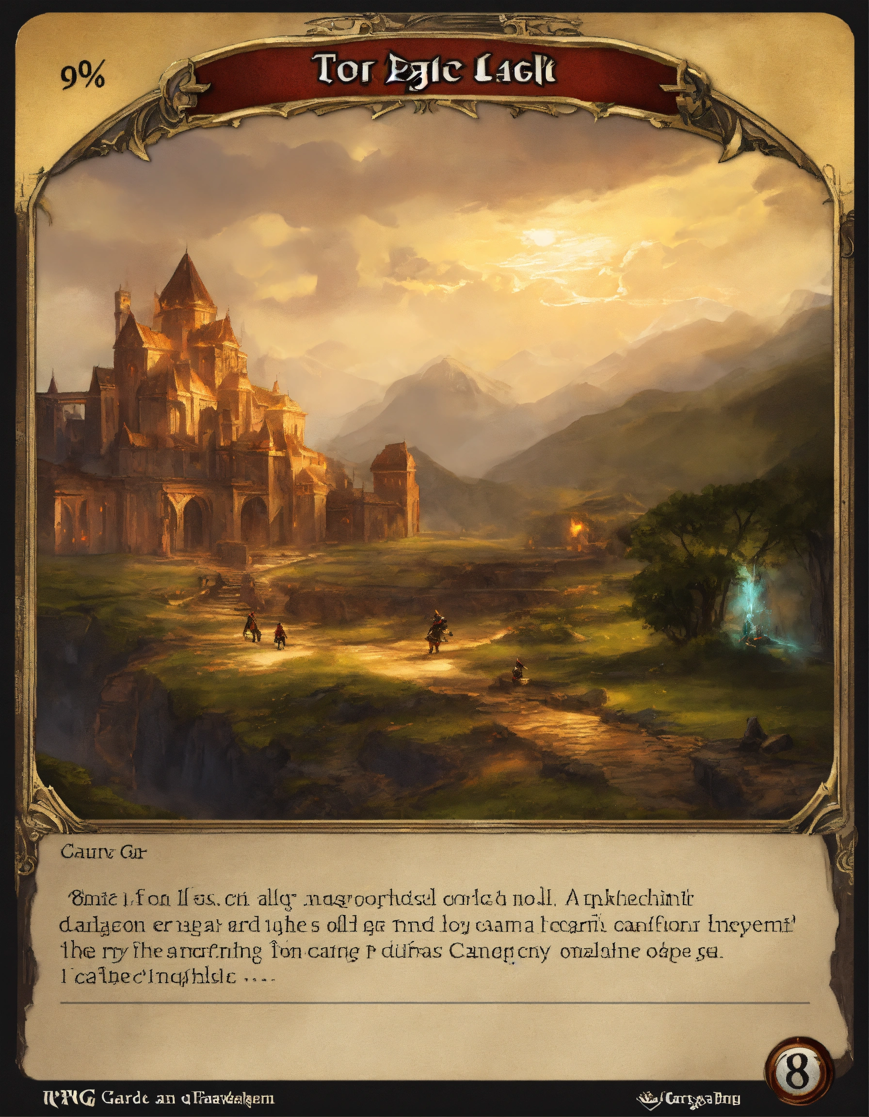 Lexica - RPG card template, fantasy, magic, gold, magic the gathering ...