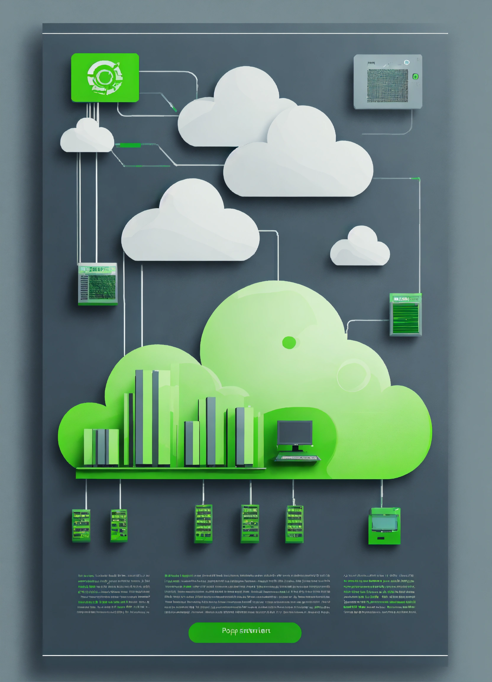 Lexica - IT pop style 2D poster network servers loading information to ...