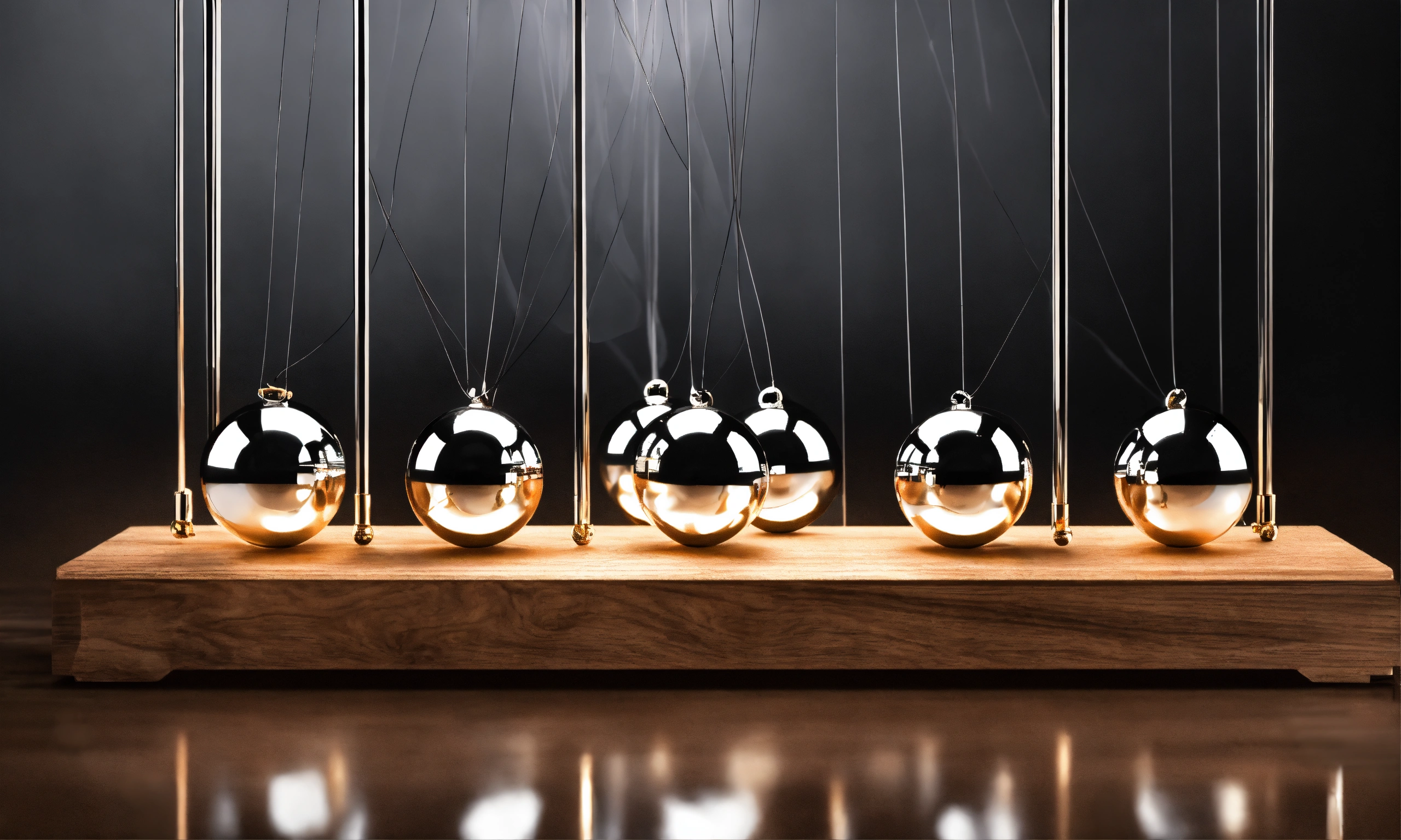 Lexica - Newtons cradle, pendulum isolated, five transparent balls ...