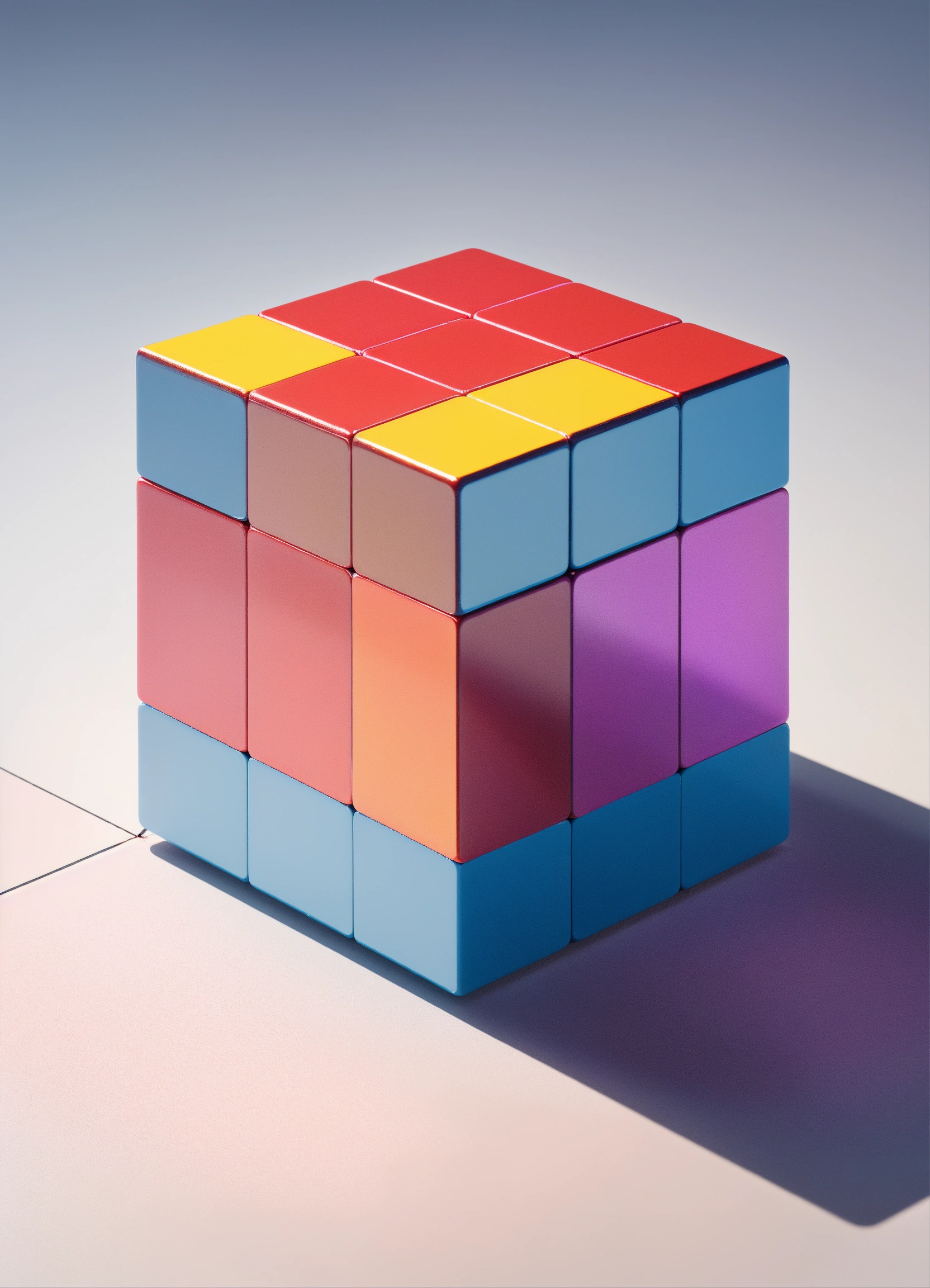 Lexica - An isometric image of a cube on a white background, light ...