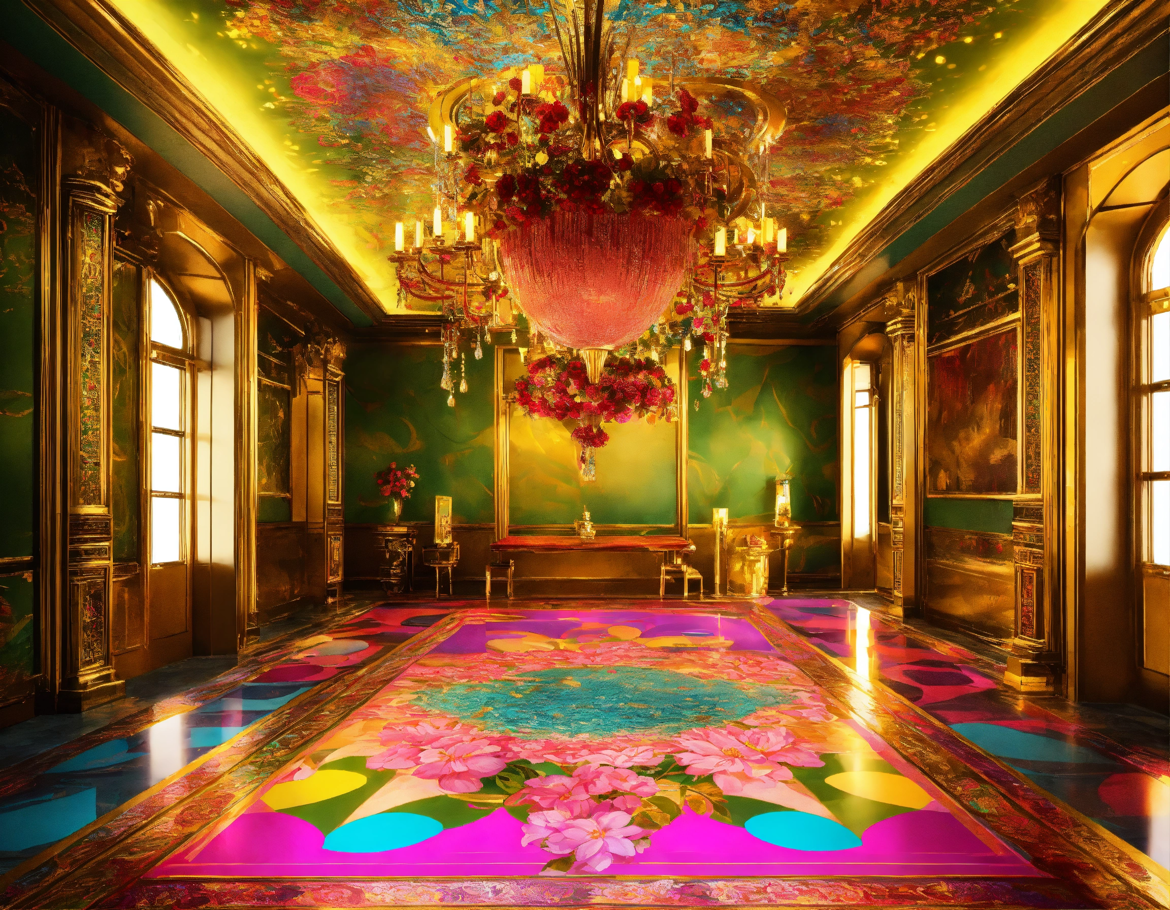 Lexica - Futuristic beautiful French mansion interior glamorous ...