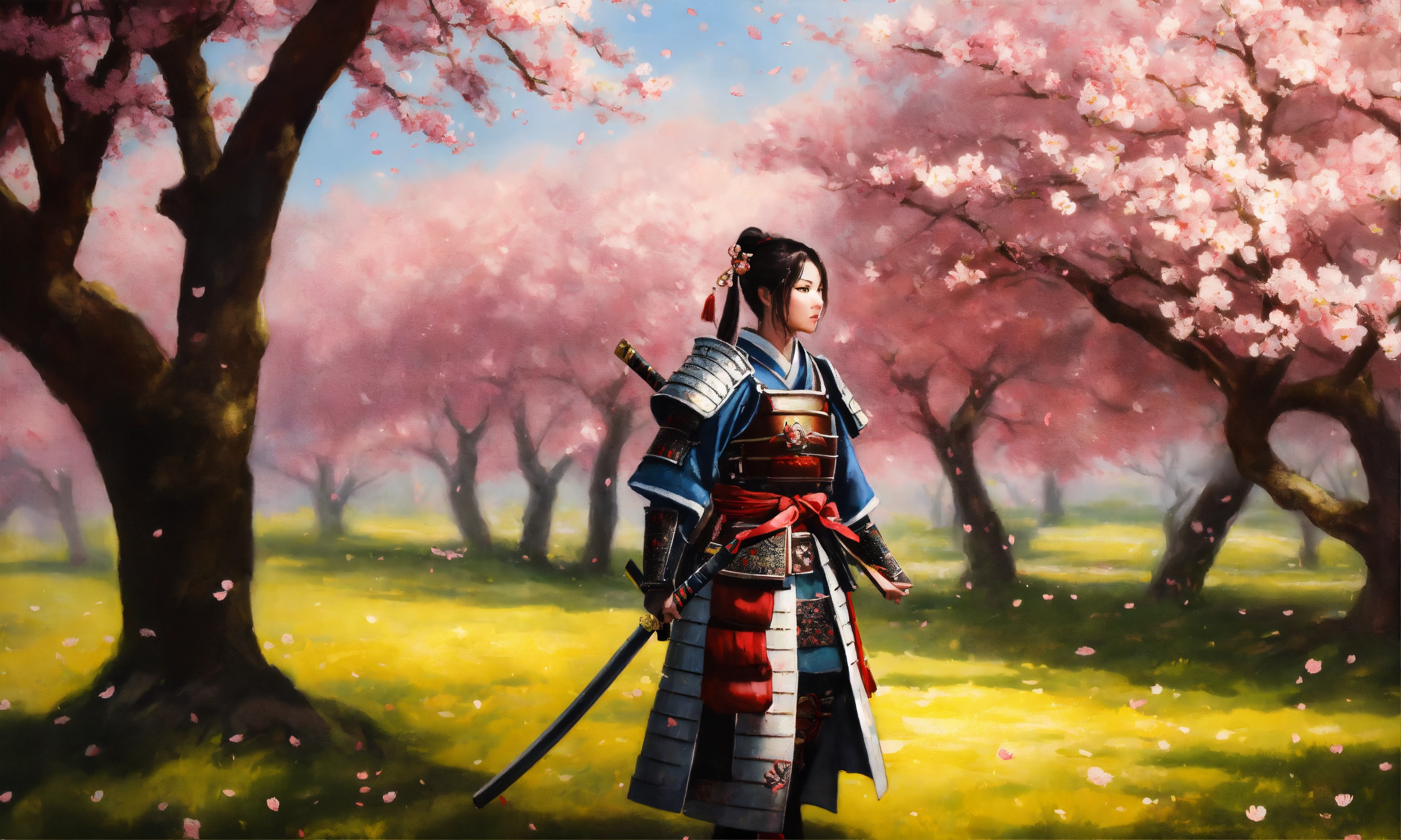 Lexica - PHOTOGRAPH OF A FEMALE SAMURAI WARRIOR, IN THE ARMOUR OF A ...