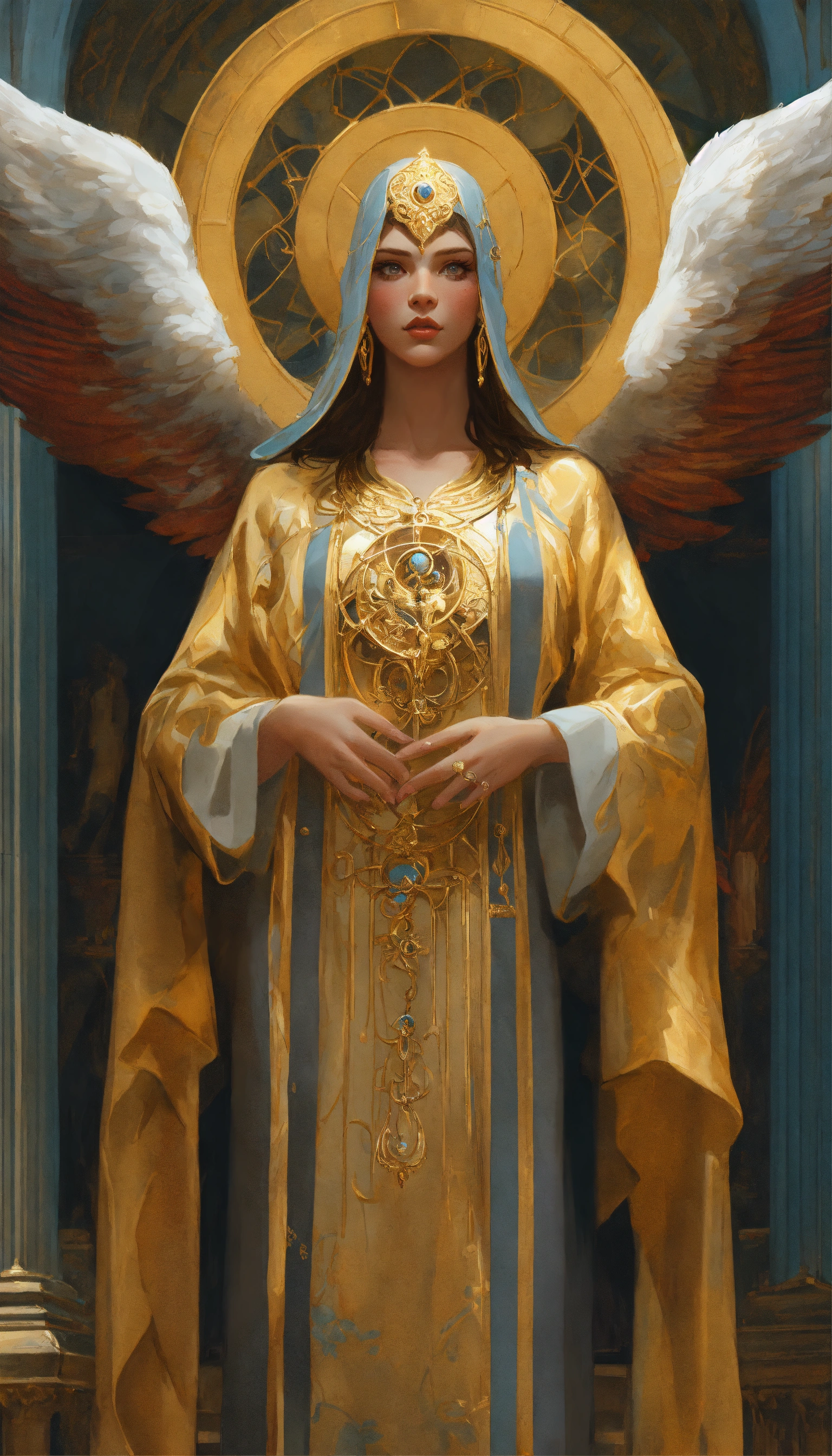 Lexica - Character portrait of an esoteric angel dressed in robe ...