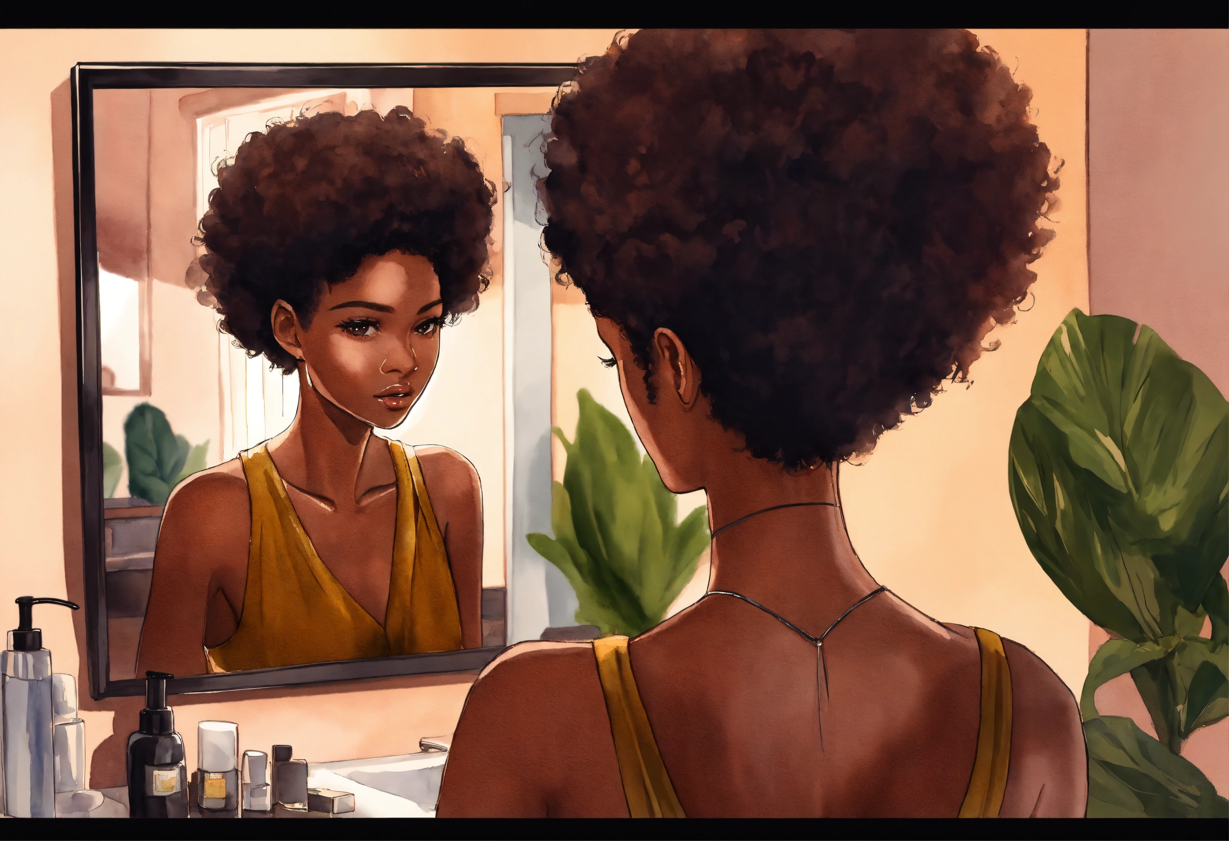 Lexica - A realistic watercolor painting, 5d, flat vector faceless ...