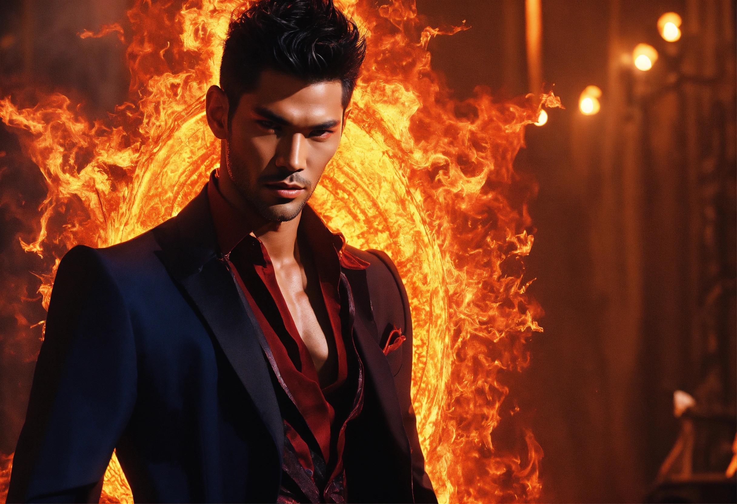 Lexica - Lucifer, the scorching like the sun demon-like man, runway ...