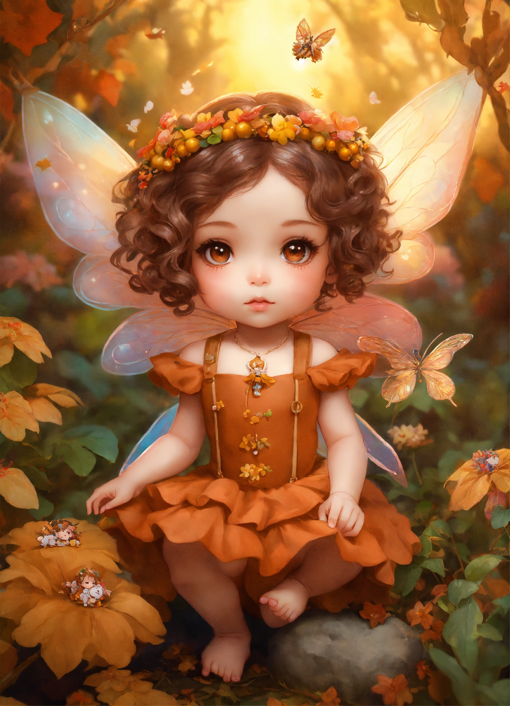 Lexica - Portrait and shot full body of a very cute glad fairy chibi ...