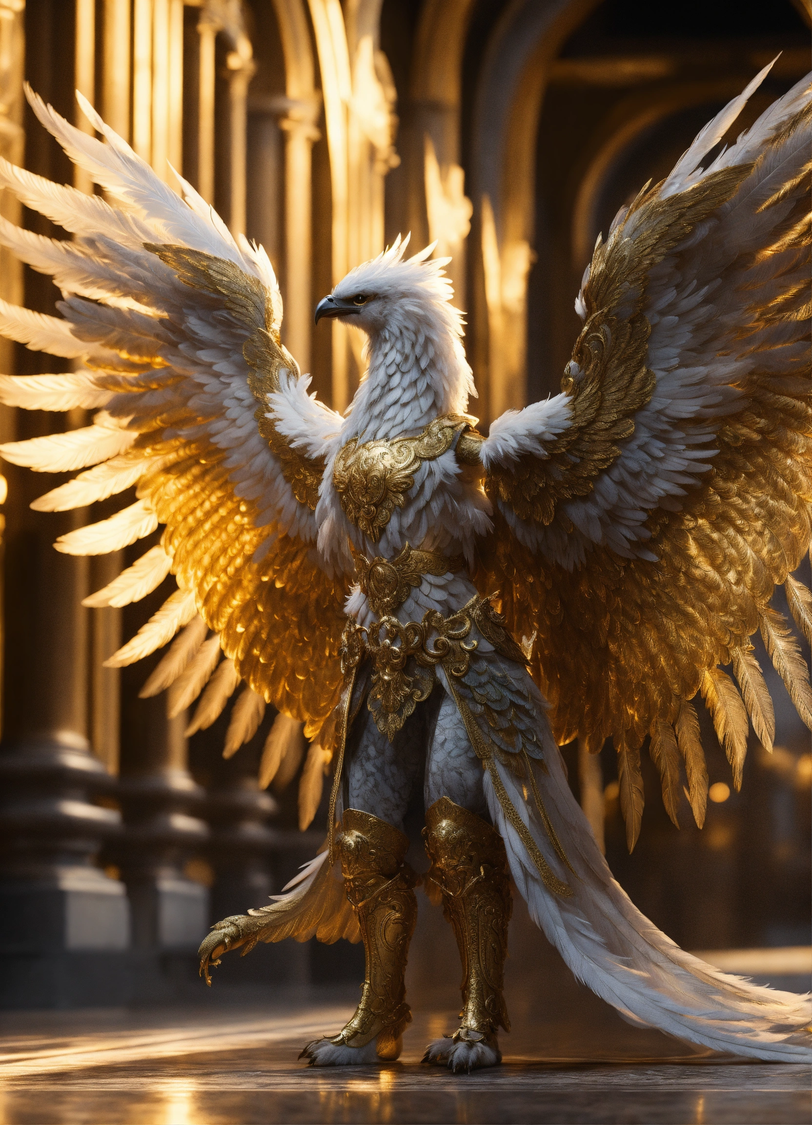 Lexica - Magnificent detailed griffin wings, wings outstretched with ...