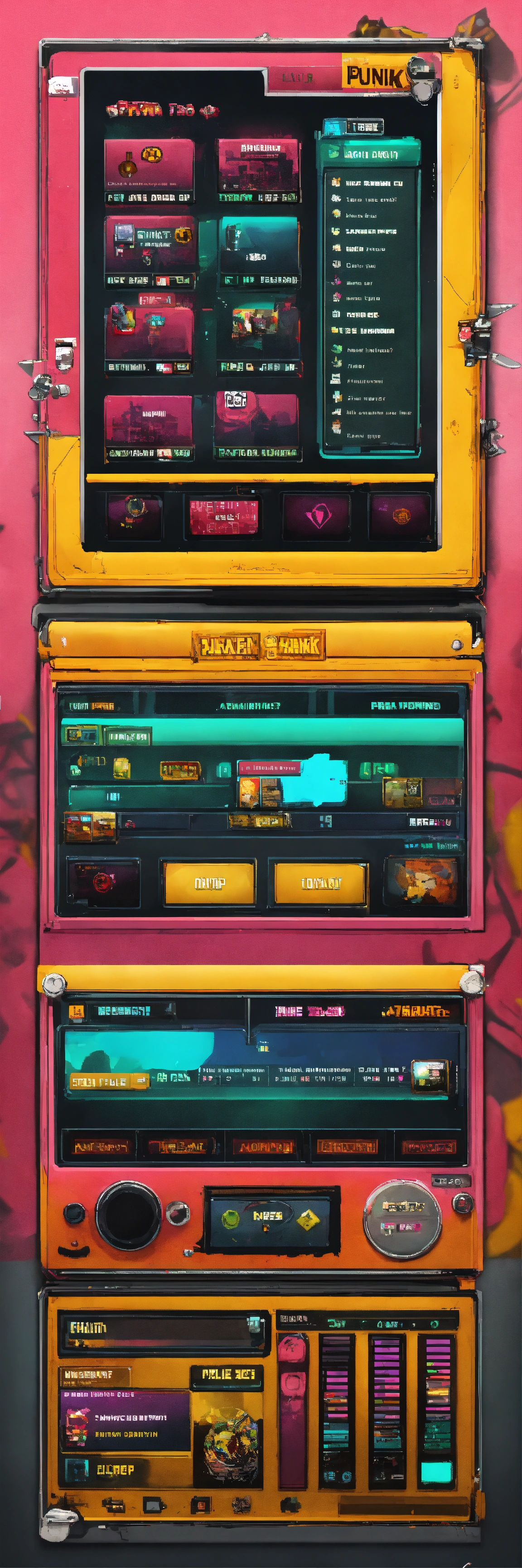 Lexica - Punk game user interface