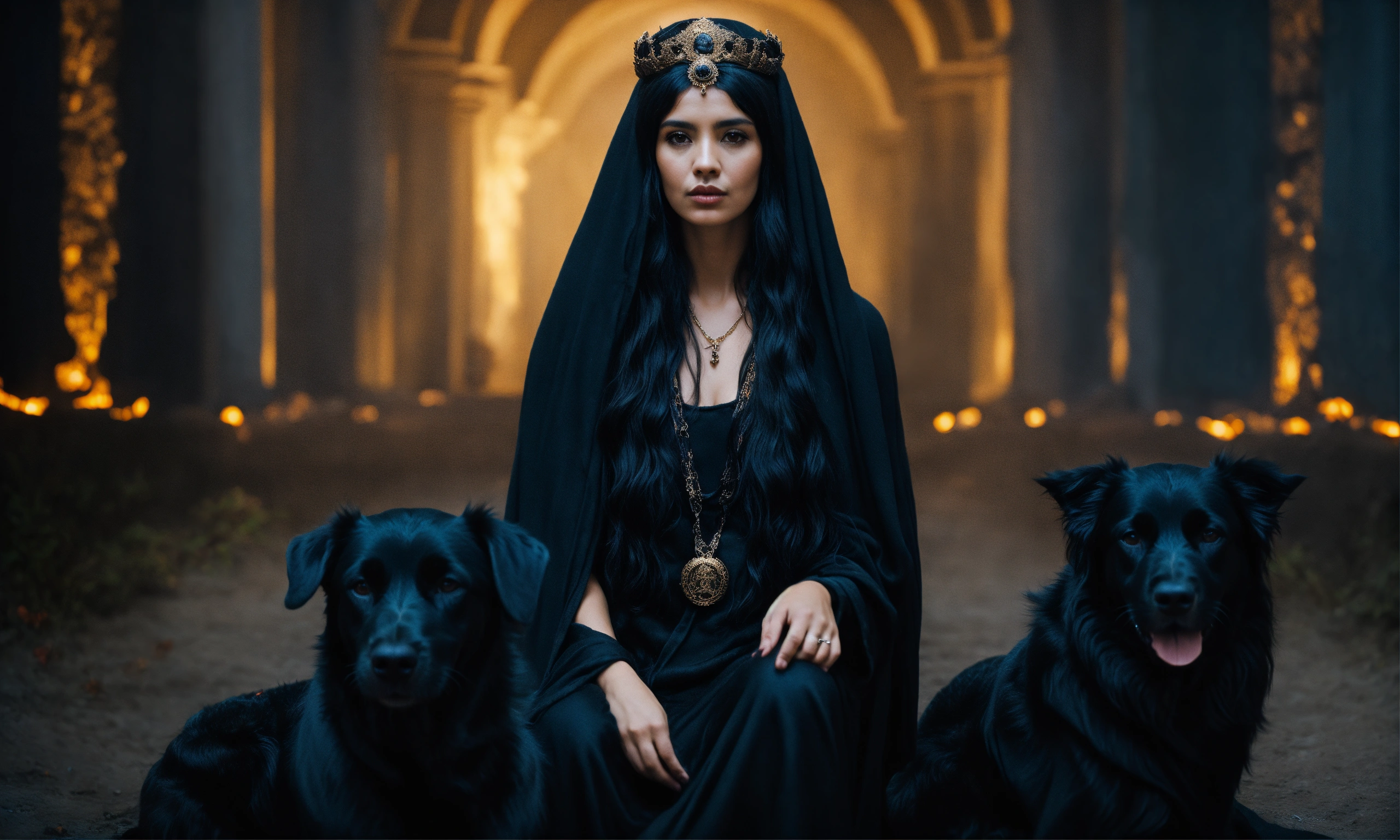 Lexica - Greek mythology, goddess Hecate in the underworld, black hair ...