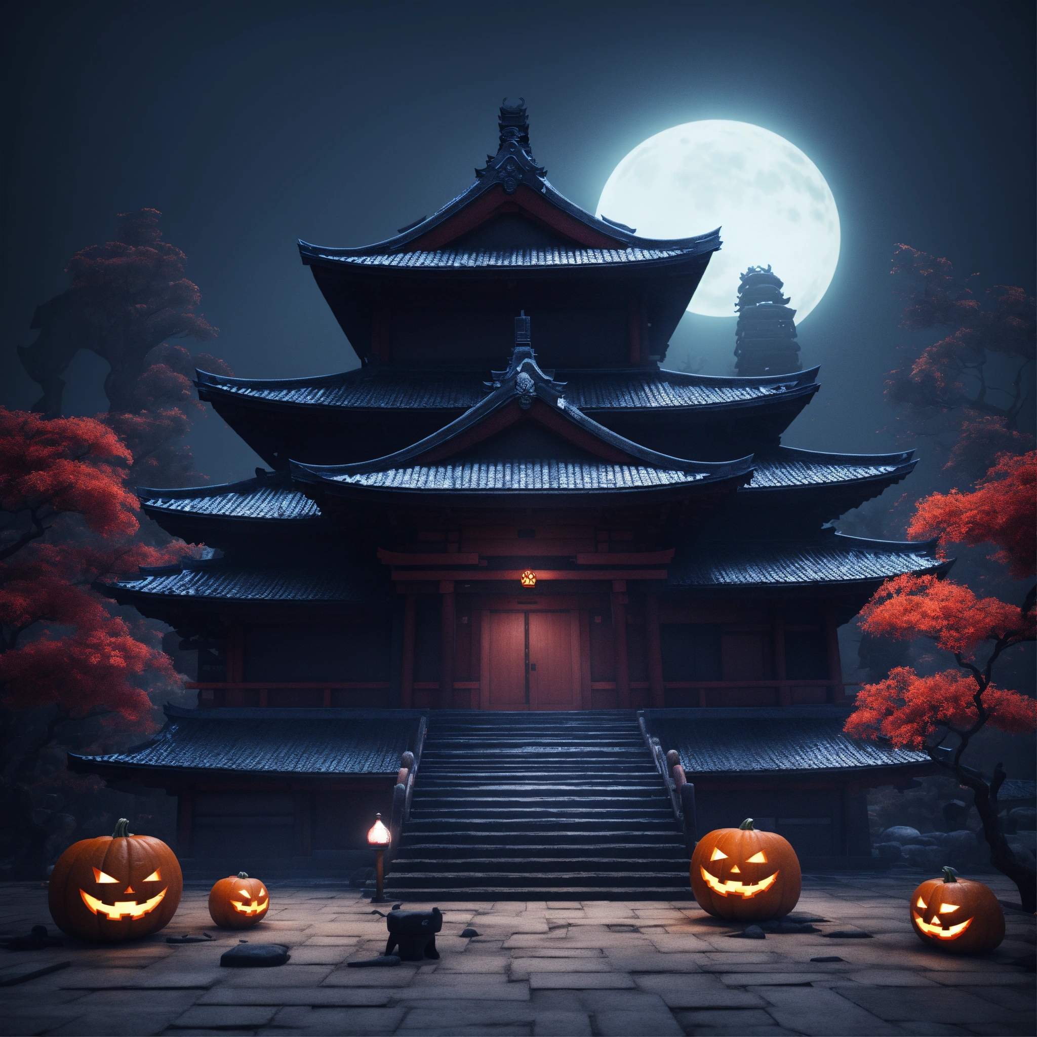 Lexica - Dark and mysterious, scary, gloomy Japanese mystery temple ...