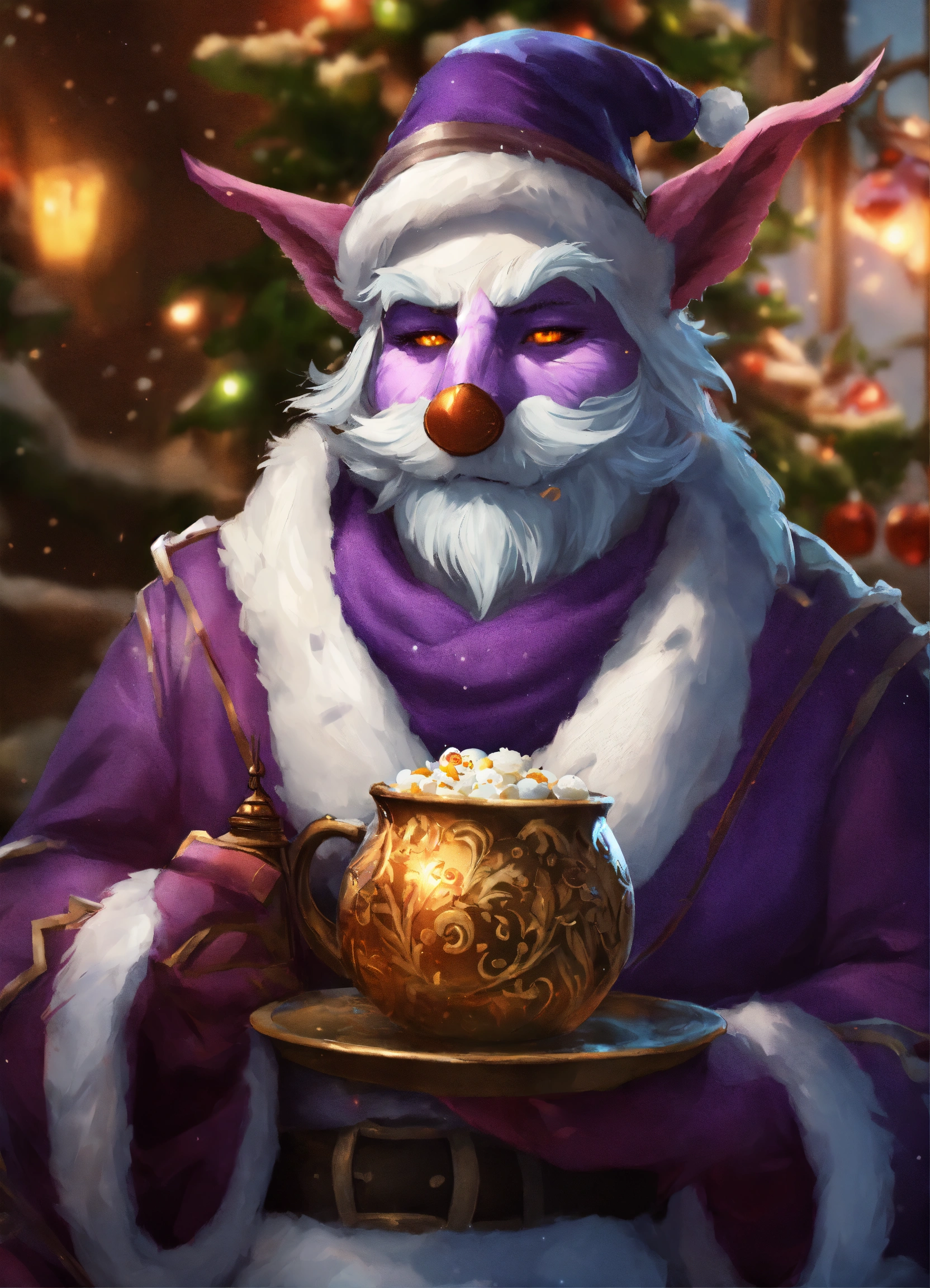 Lexica - A snowman in thé shape of a night elf from World of Warcraft ...
