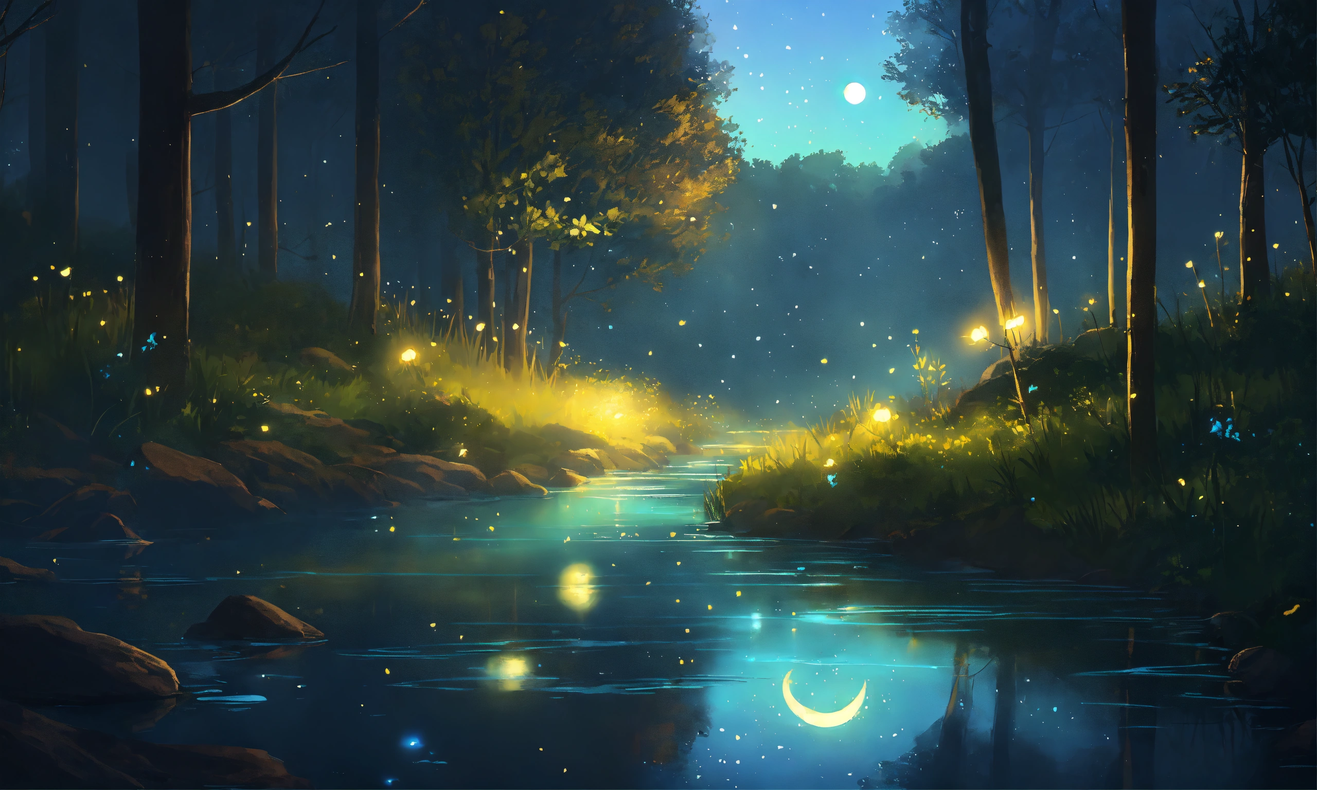 Lexica - Dream,night,landscape,sleep,trend on artstation,A serene ...