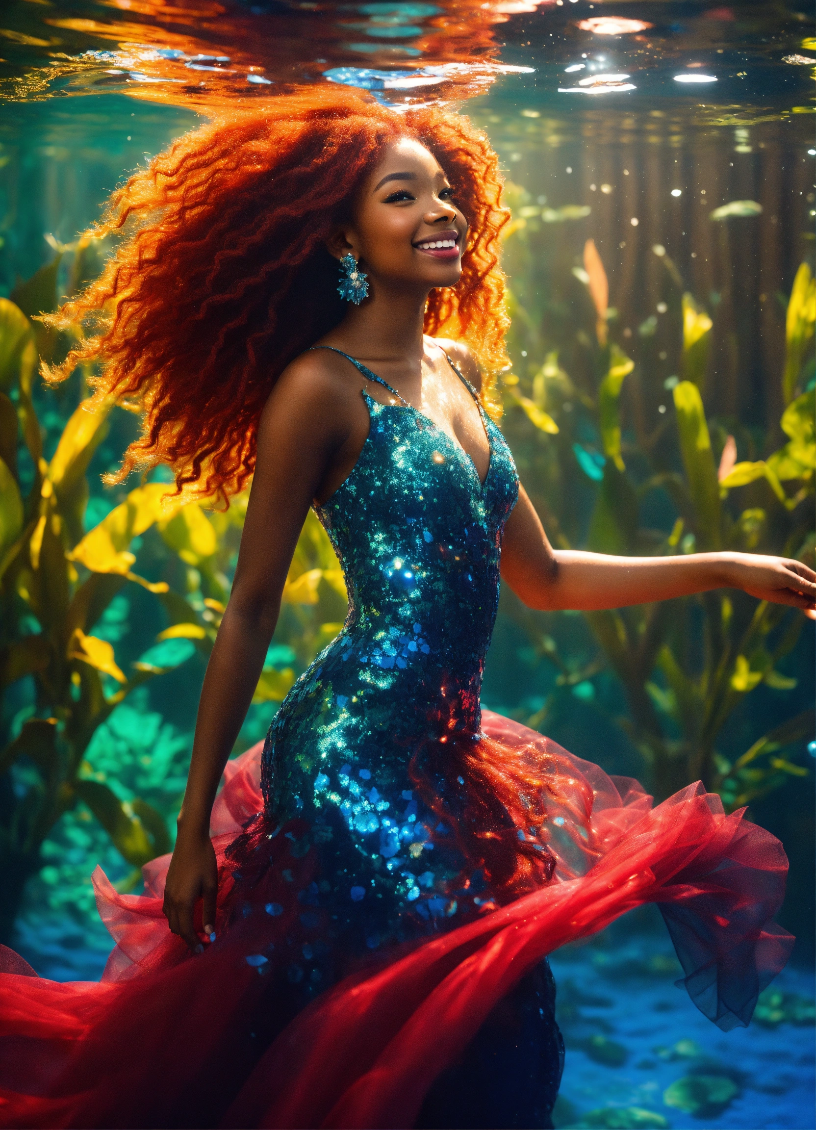 Lexica - African American smiling glittering reflection in the ...