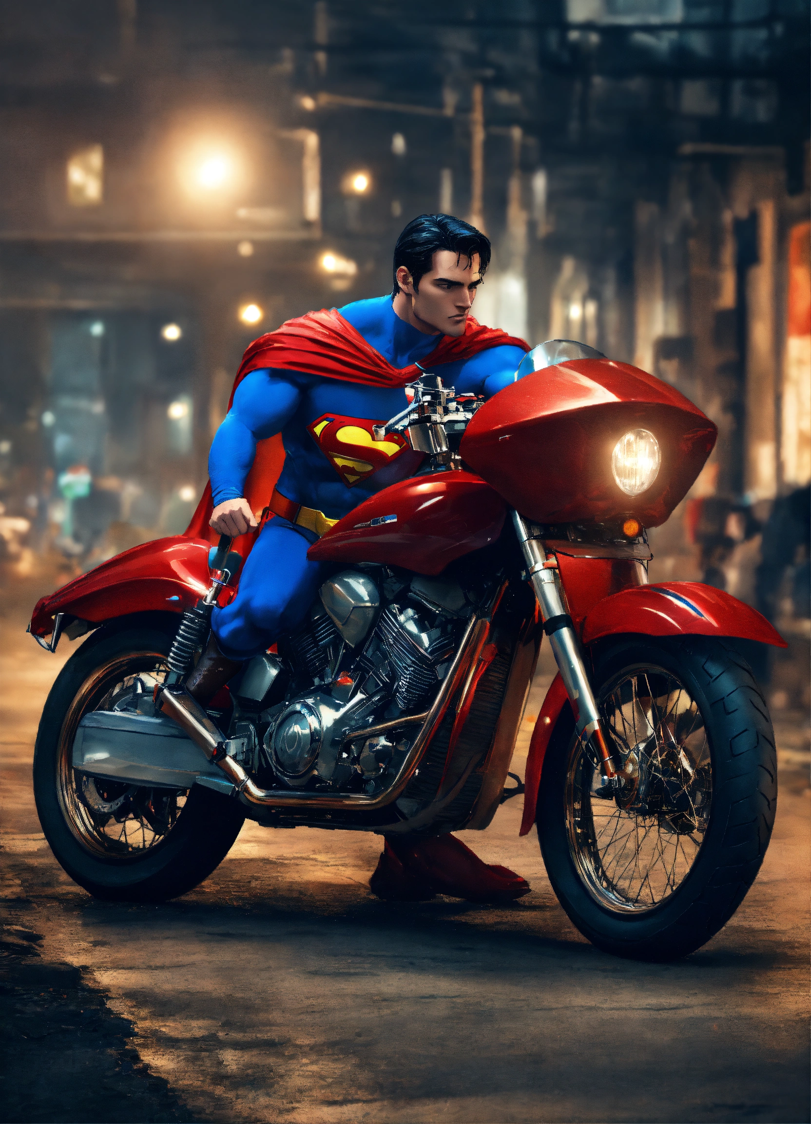 Lexica - Superman in the form of a motorcycle,8K