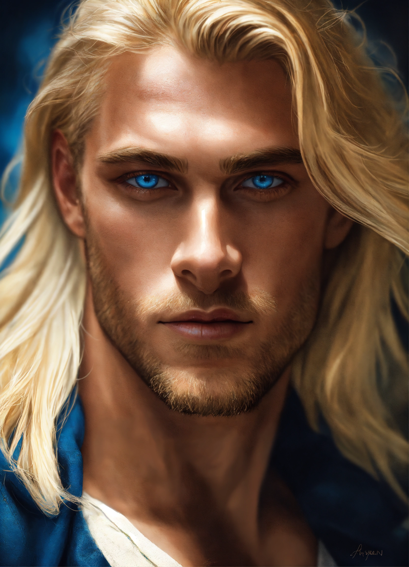Lexica - A perfect strong aryan man, epic, majestic, blonde, blue eyes ...