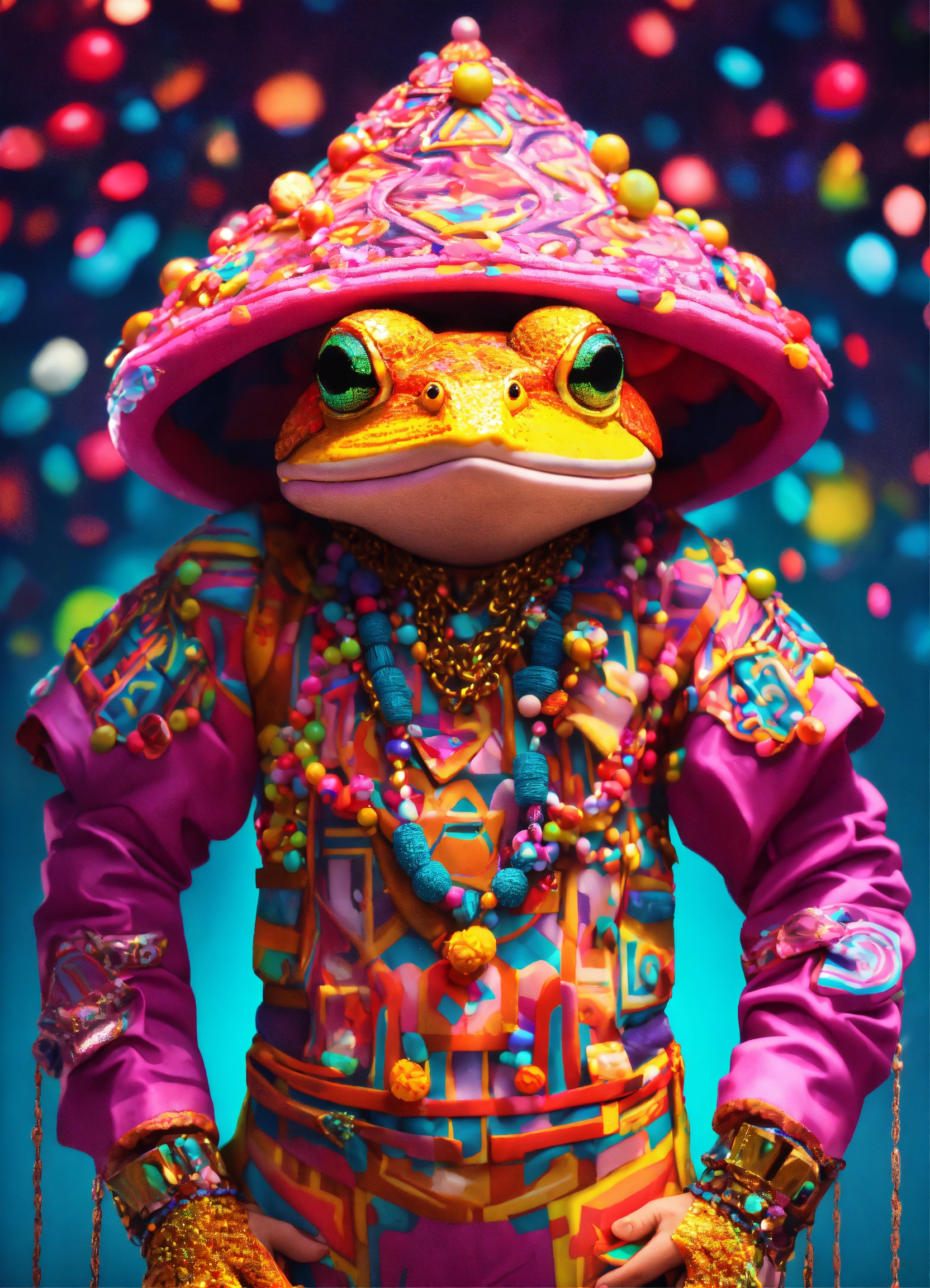 Lexica - Photorealistic Fashion Full body portrait A toad made out of ...